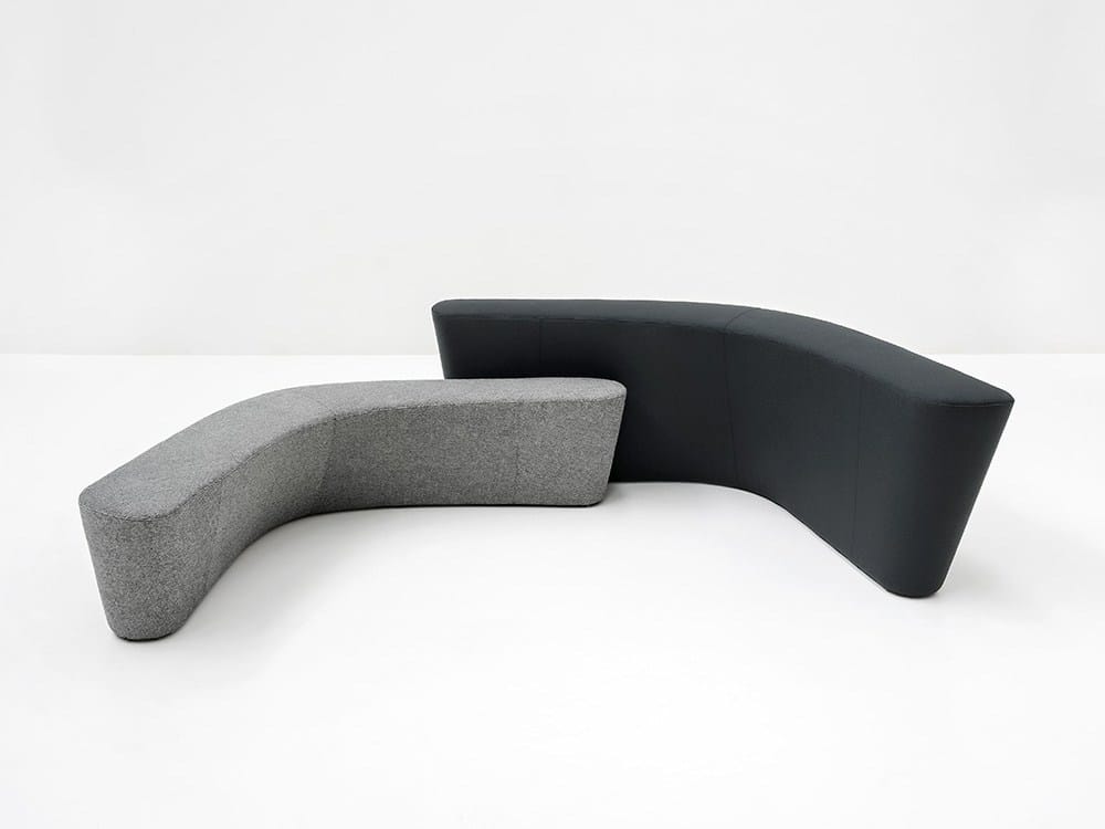 POLAR PERCH Modular bench with back By Tacchini | design Pearson Lloyd