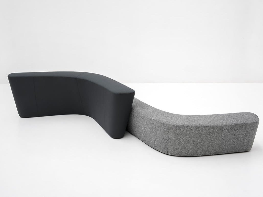 POLAR PERCH Modular bench with back By Tacchini | design Pearson Lloyd