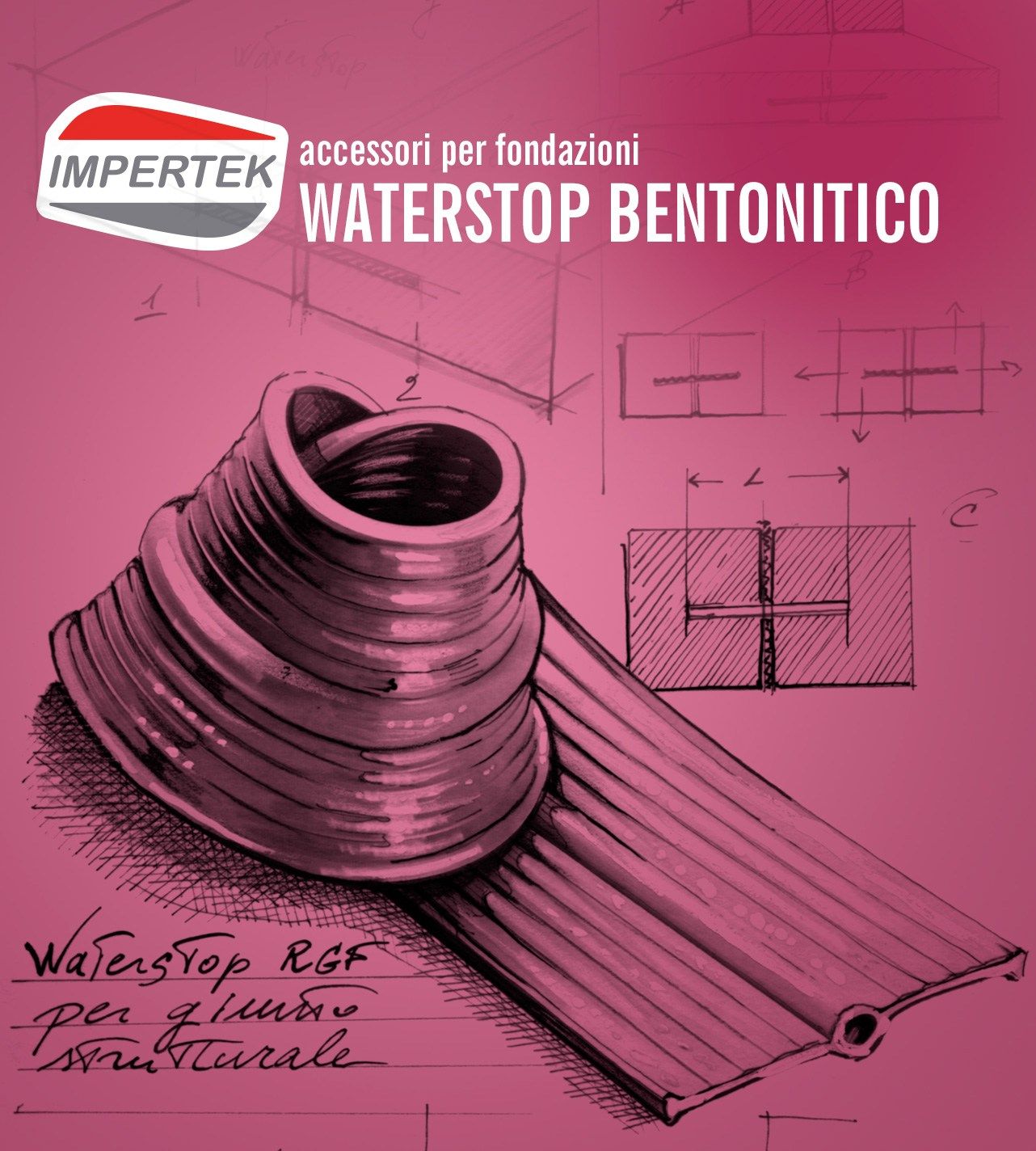 Joint hydrogonflant en bentonite WATERSTOP IMPERTEK By IMPERTEK