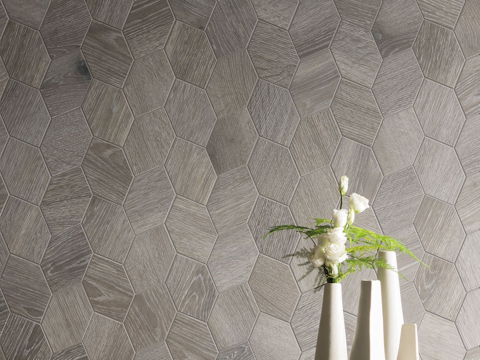 Porcelain stoneware wall/floor tiles with wood effect PROVOAK GRIGIO ...