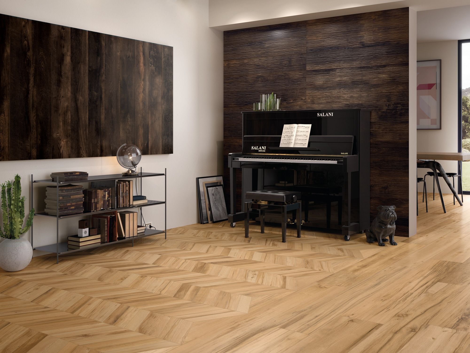 Porcelain stoneware wall/floor tiles with wood effect PROVOAK NERO ...
