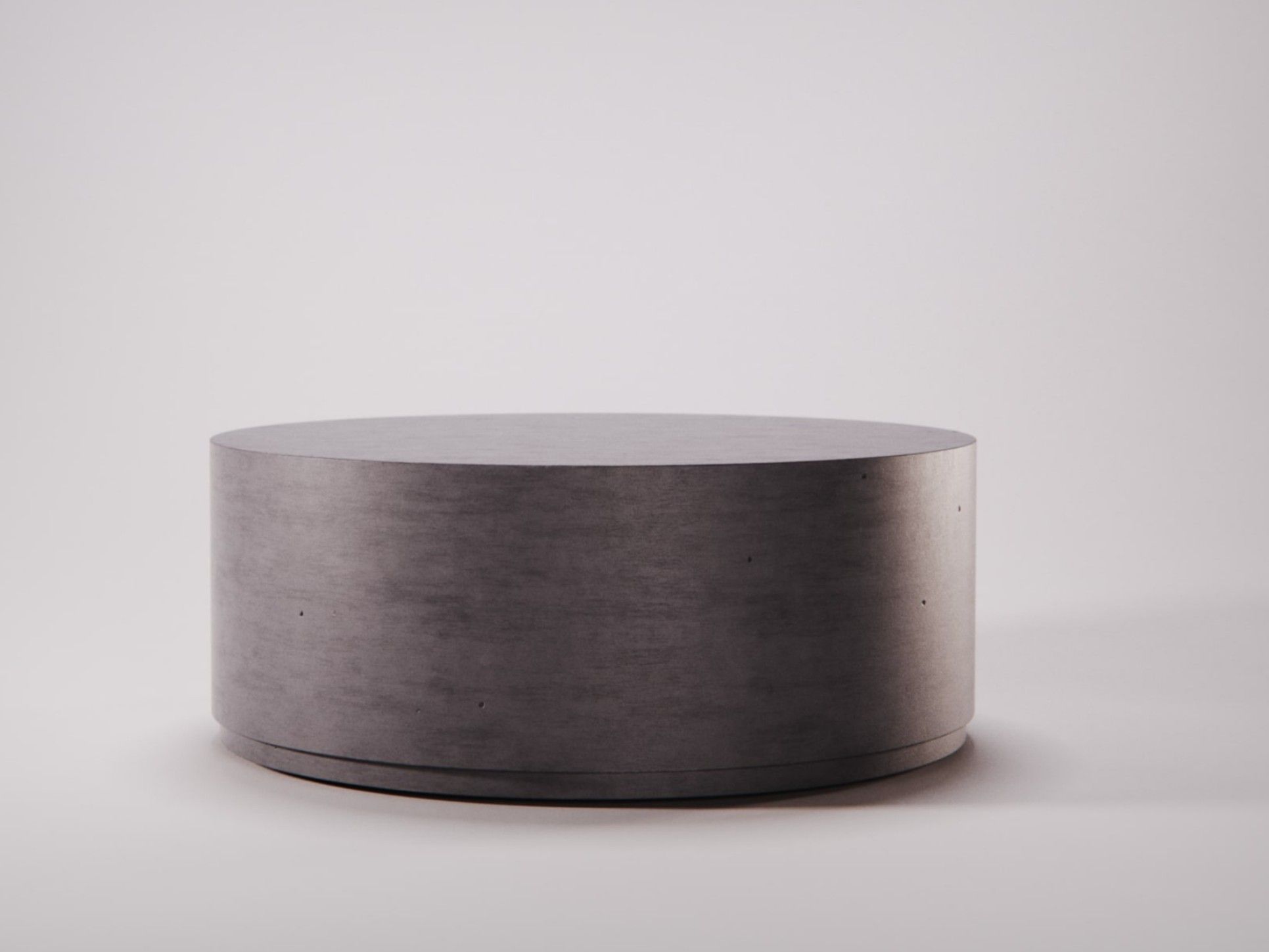 Low round cement coffee table PUCK By Forma&Cemento