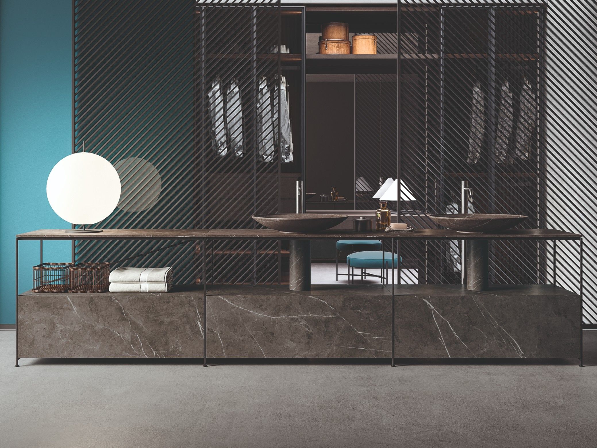 R.I.G. | Mobile lavabo doppio By Boffi design Mikal Harrsen