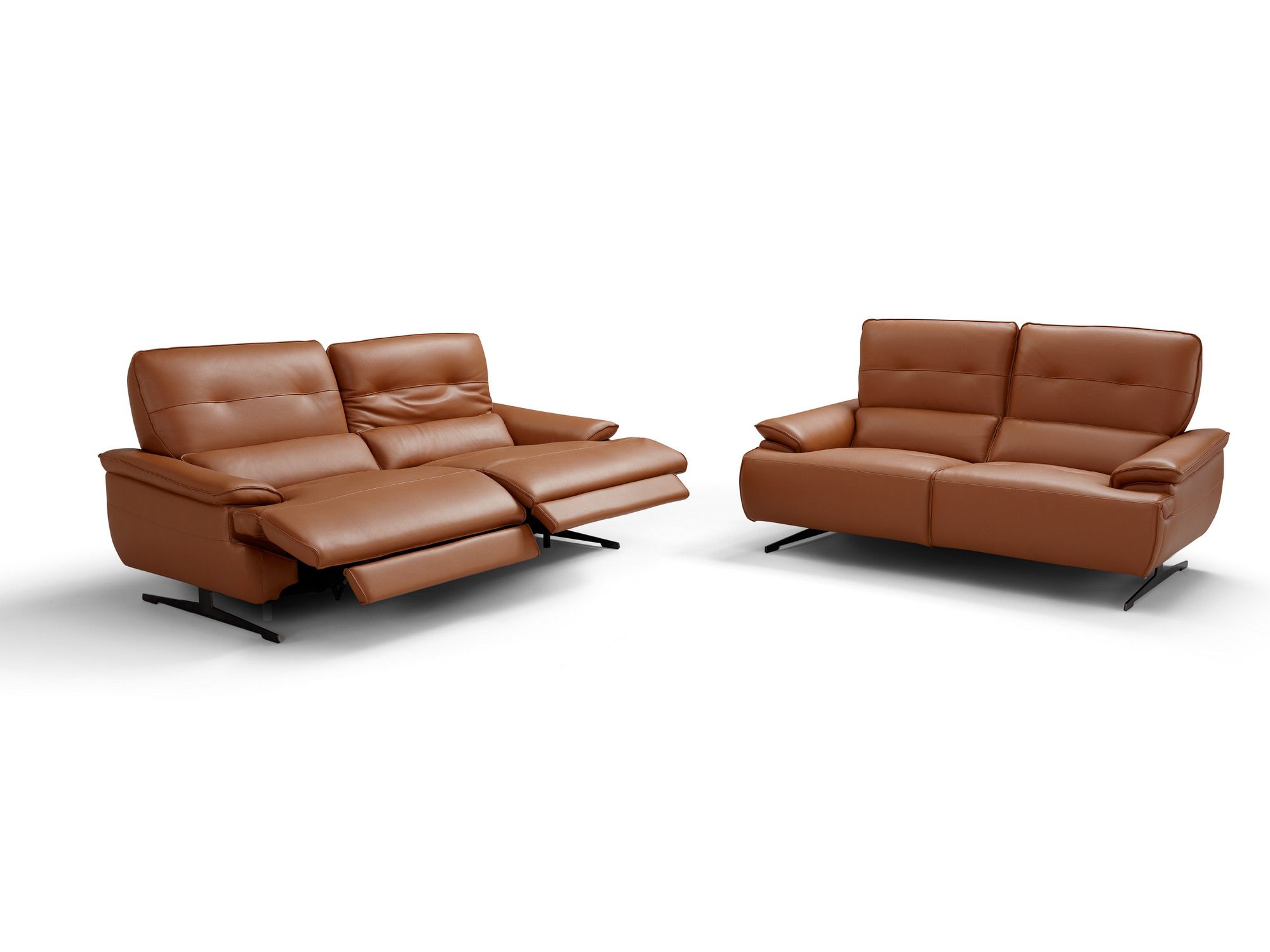 Recliner leather sofa RAFFAELLO By Max Divani