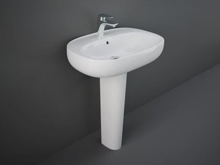 RAK-ILLUSION Single pedestal ceramic washbasin By RAK Ceramics