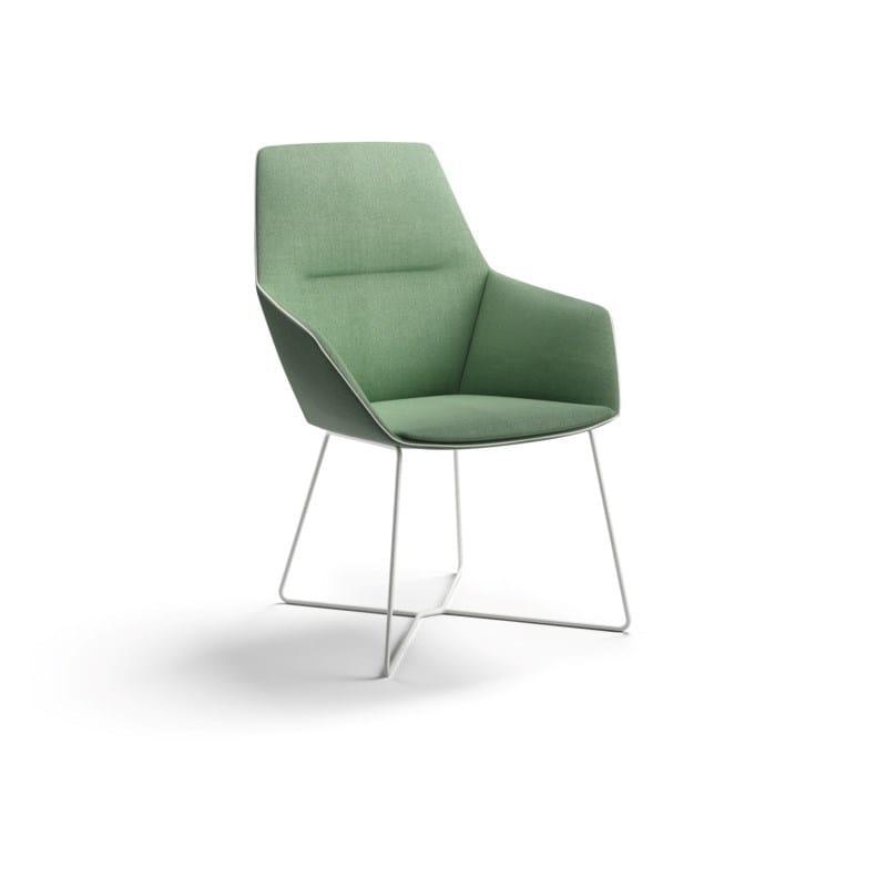 RAY SOFT Upholstered leather easy chair with armrests By Brunner ...