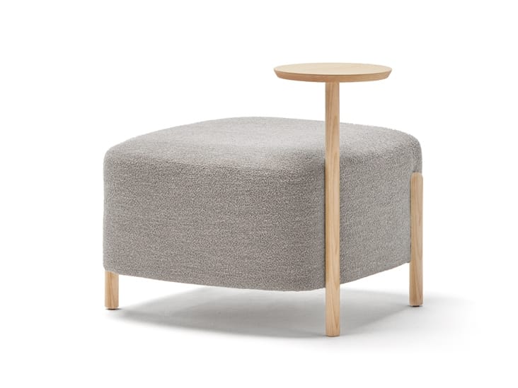 RC WOOD | Upholstered pouf By Blasco&Vila design Francesc Rifé
