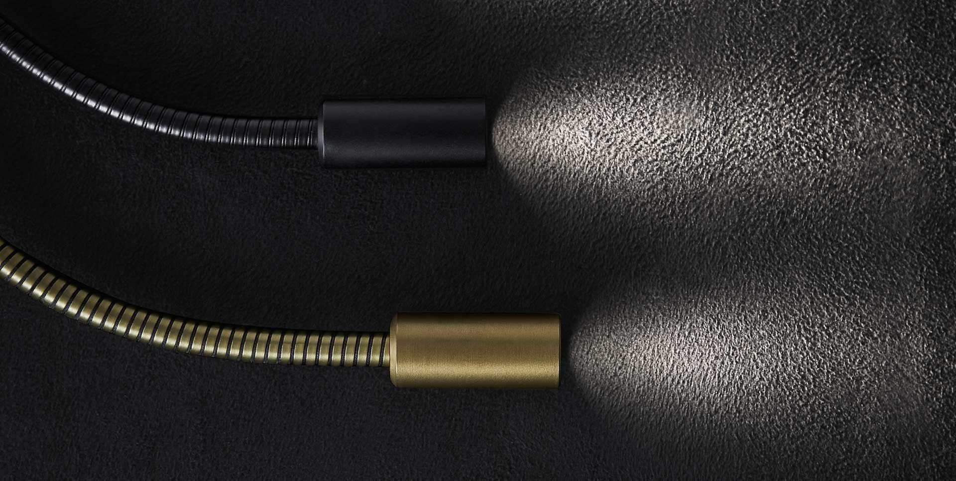 LED semi-inset adjustable metal spotlight READING LIGHT FLEX By DGA