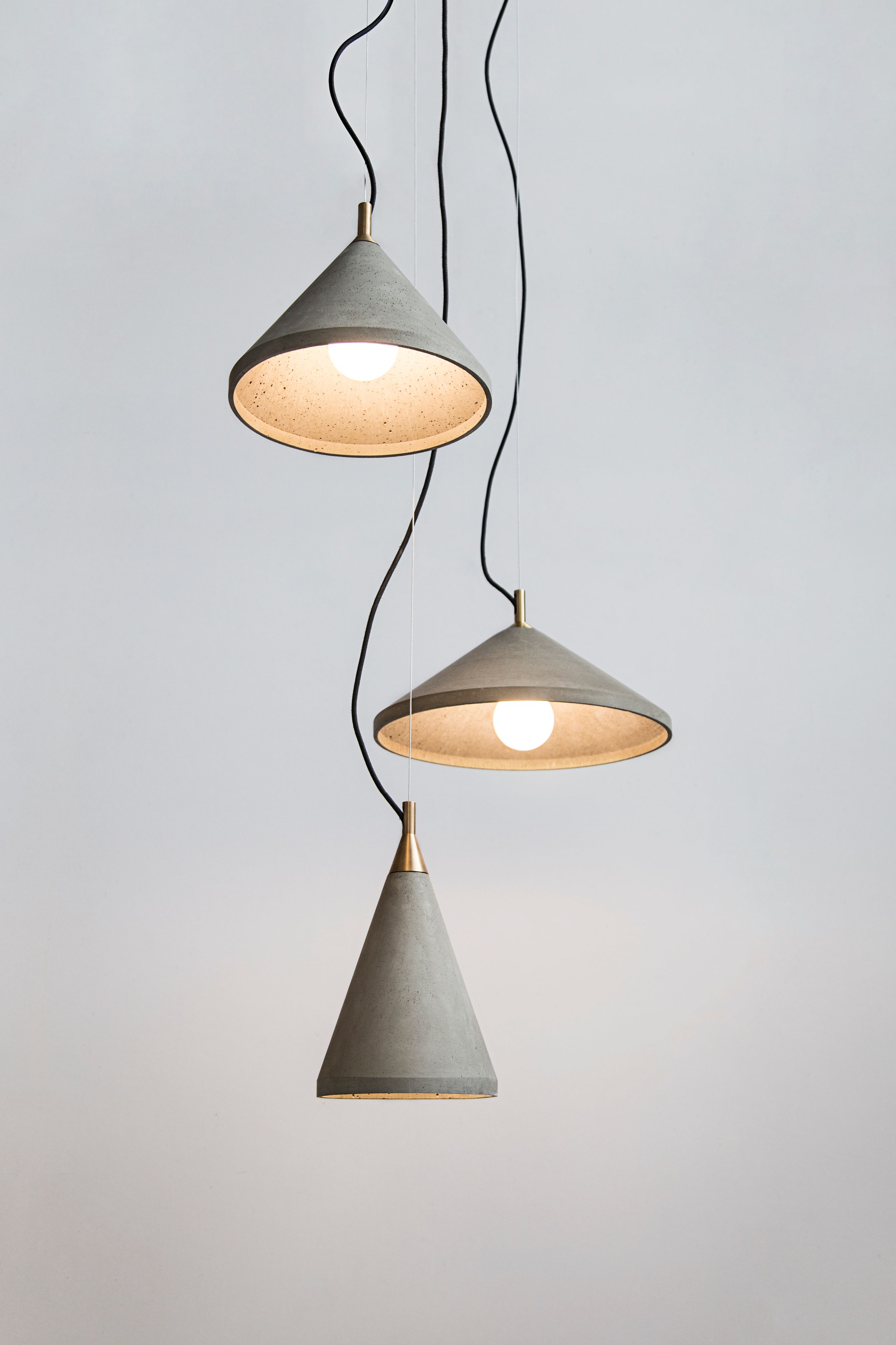 LED concrete pendant lamp REN 400 By Bentu Design
