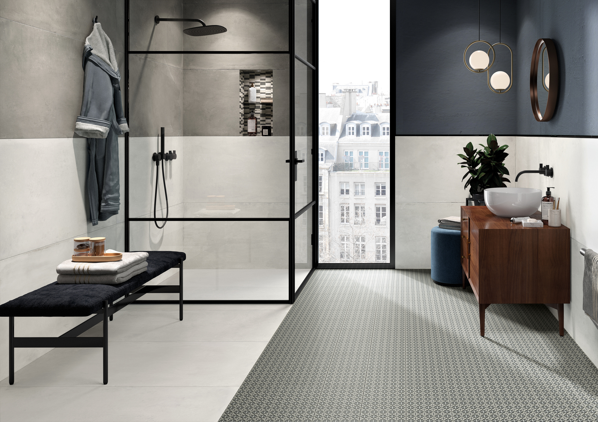 RESTYLE Porcelain stoneware wall/floor tiles with concrete effect By ...