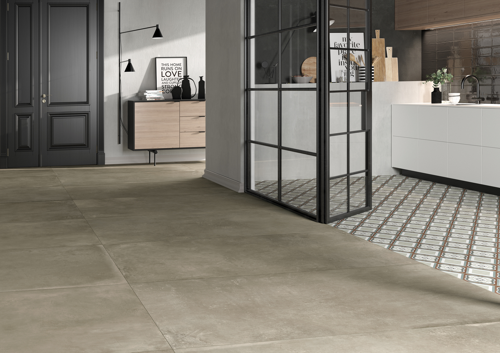Porcelain stoneware wall/floor tiles with concrete effect RESTYLE By ...