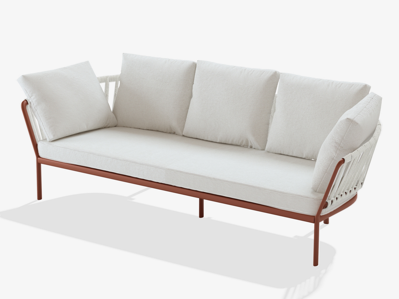 RIA 3 seater garden sofa in aluminum and fabric By FAST | design ...