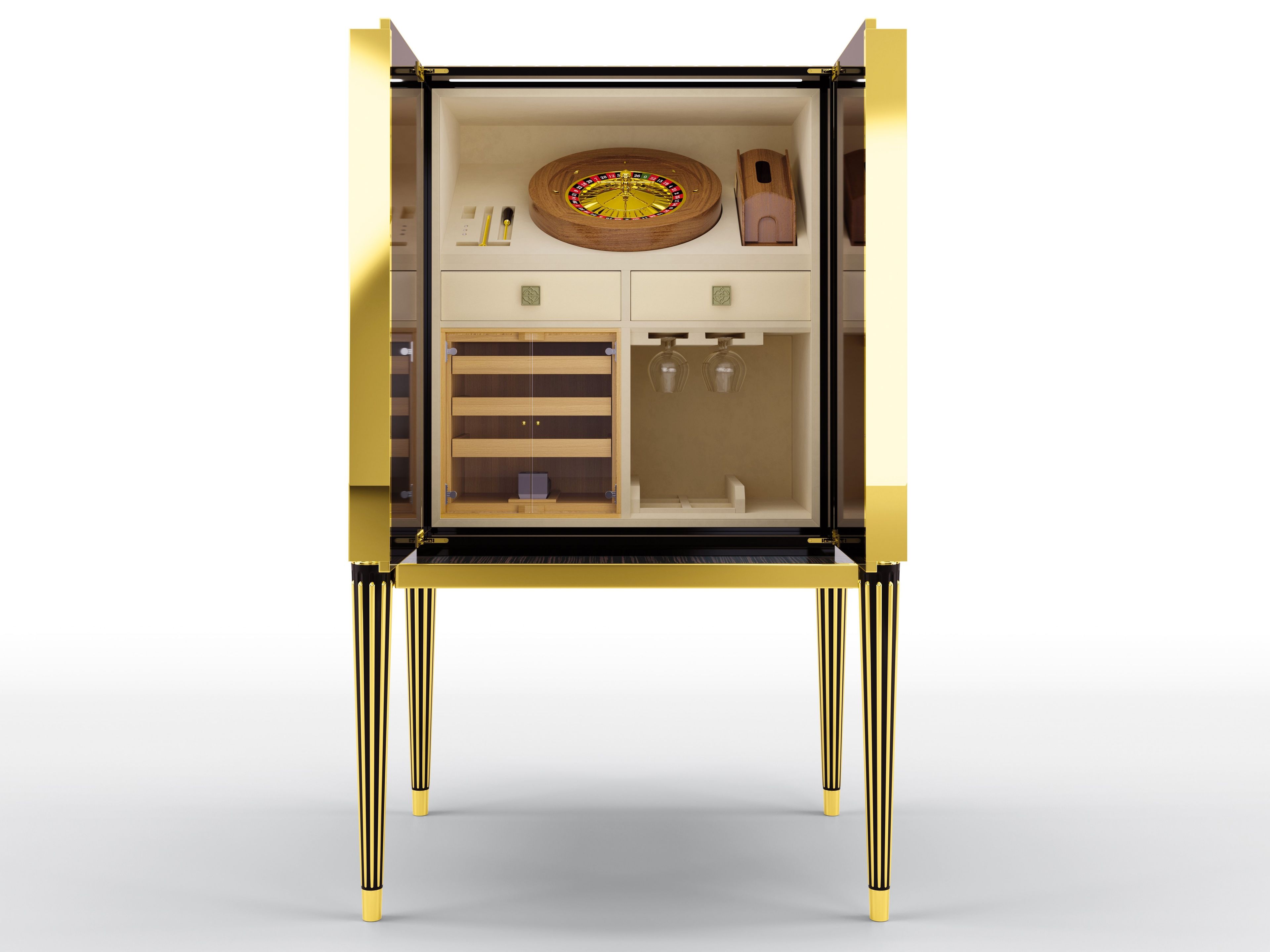 RICHELIEU | Leather bar cabinet Bar cabinet covered in leather By BRUNO ...