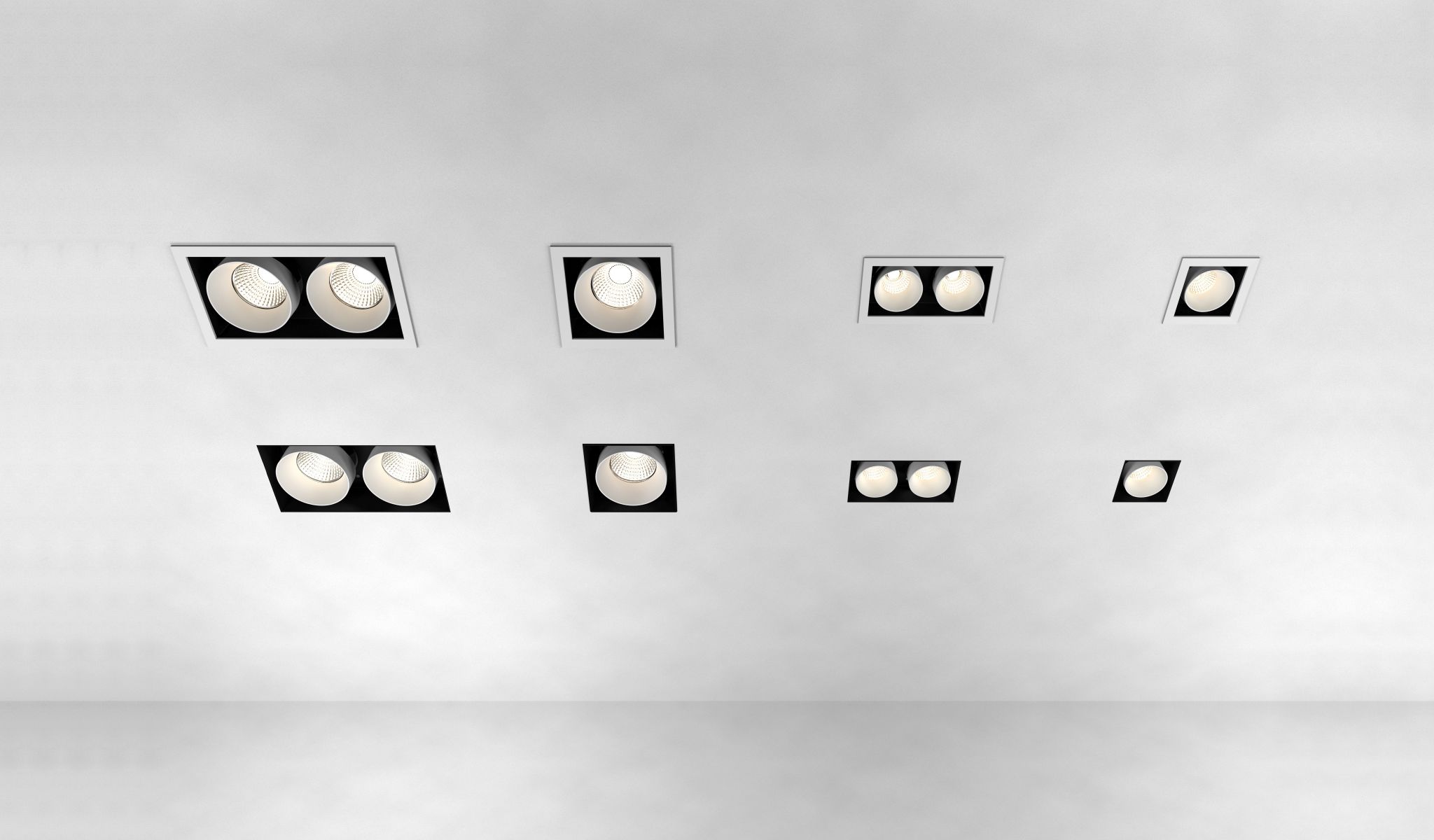 LED square recessed spotlight RINGO BOX 2.1 Ringo Series By ONOK Lighting