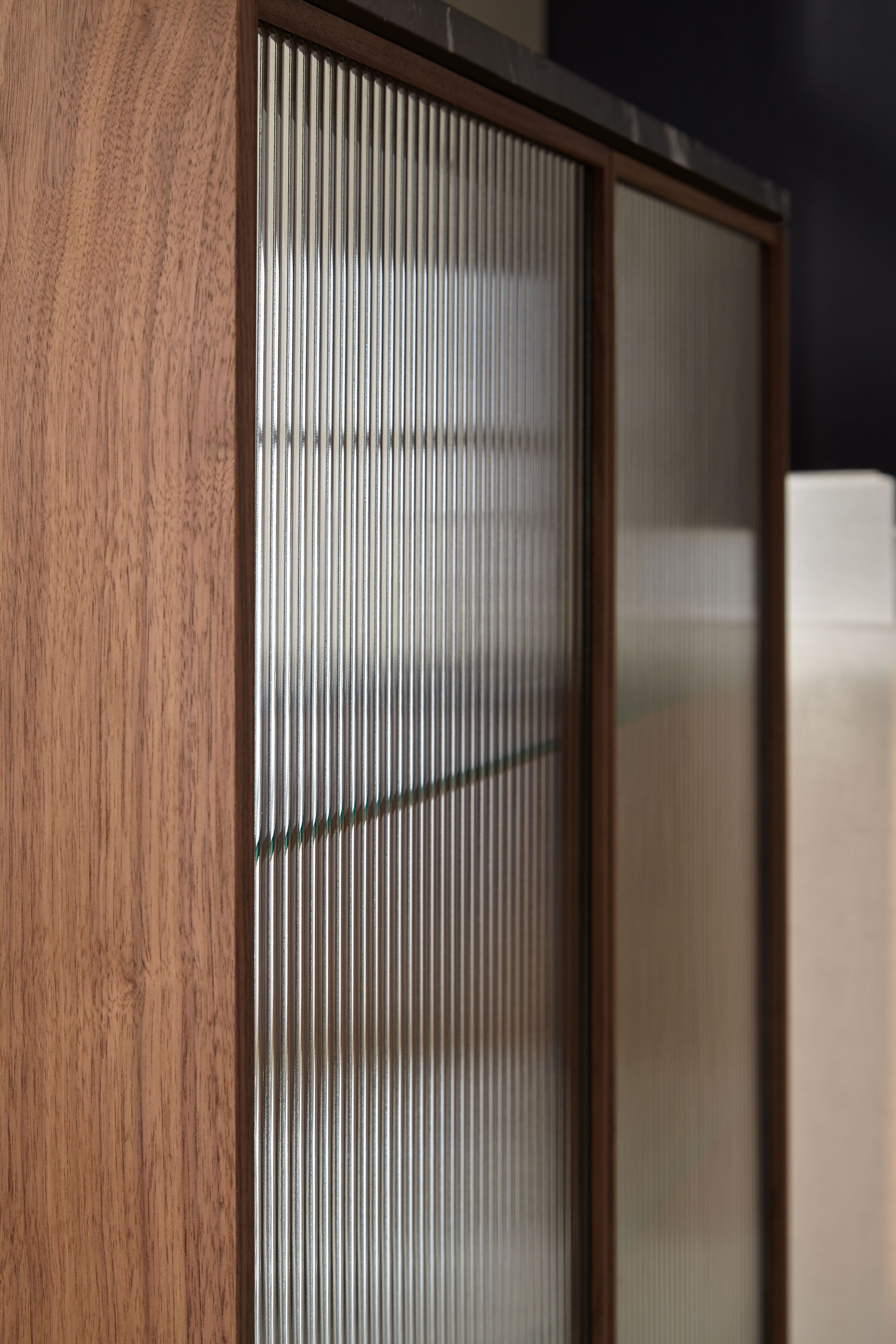 RIO Wood and glass highboard with doors By Punt | design Sebastian Herkner