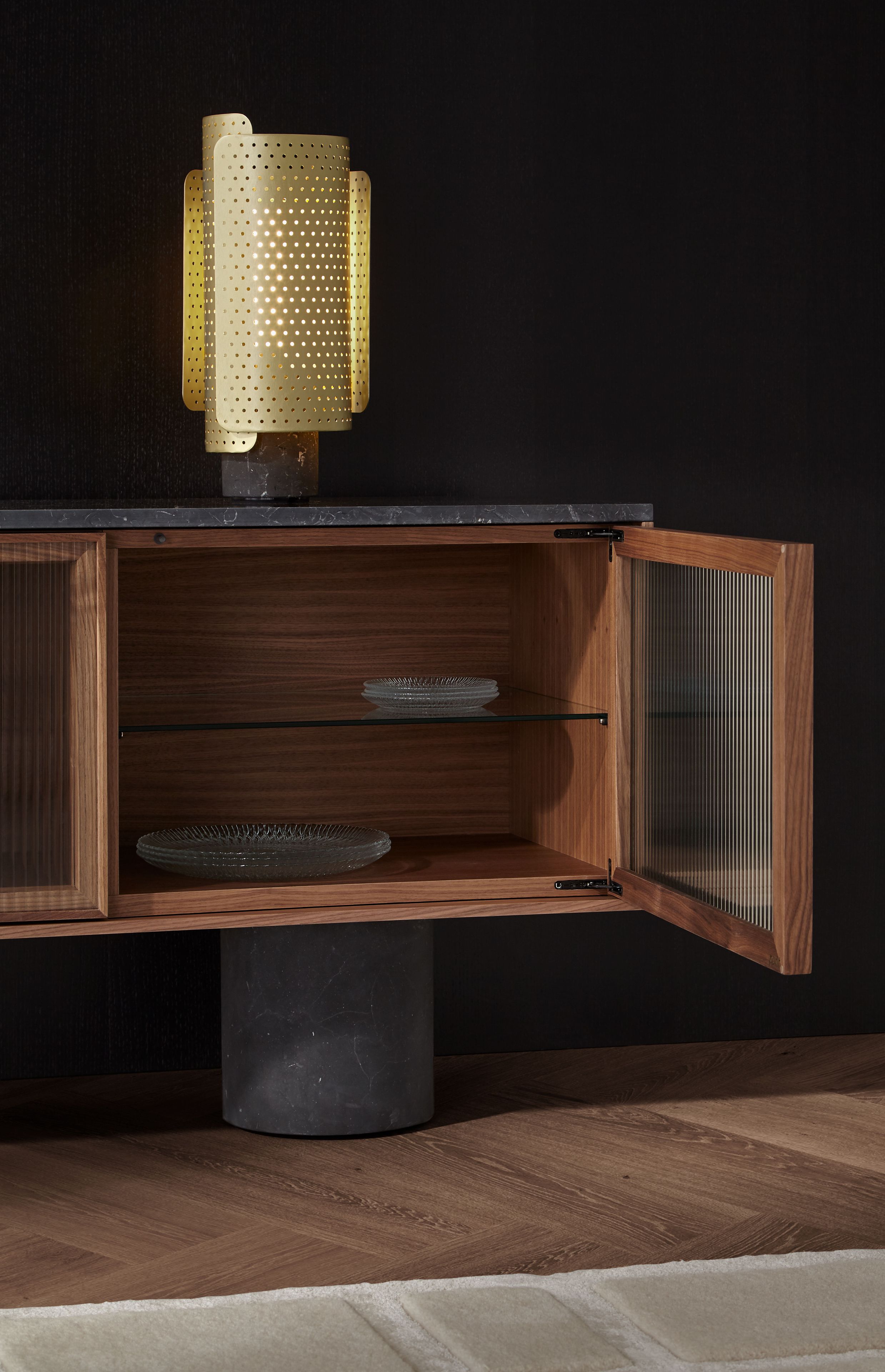 RIO Wooden sideboard with doors By Punt | design Sebastian Herkner