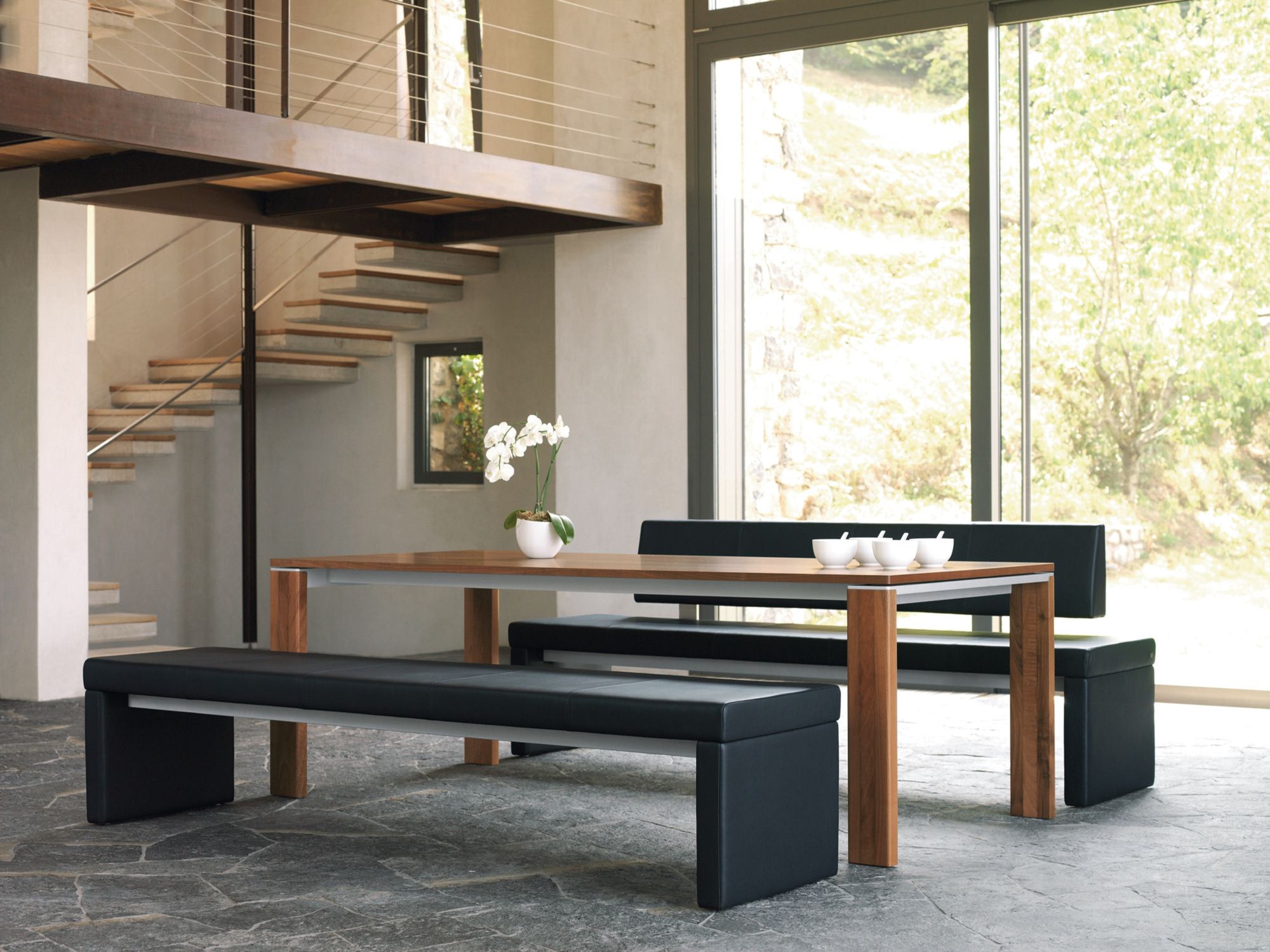 ROLF BENZ 620 | Bench with back By Rolf Benz design BECK DESIGN