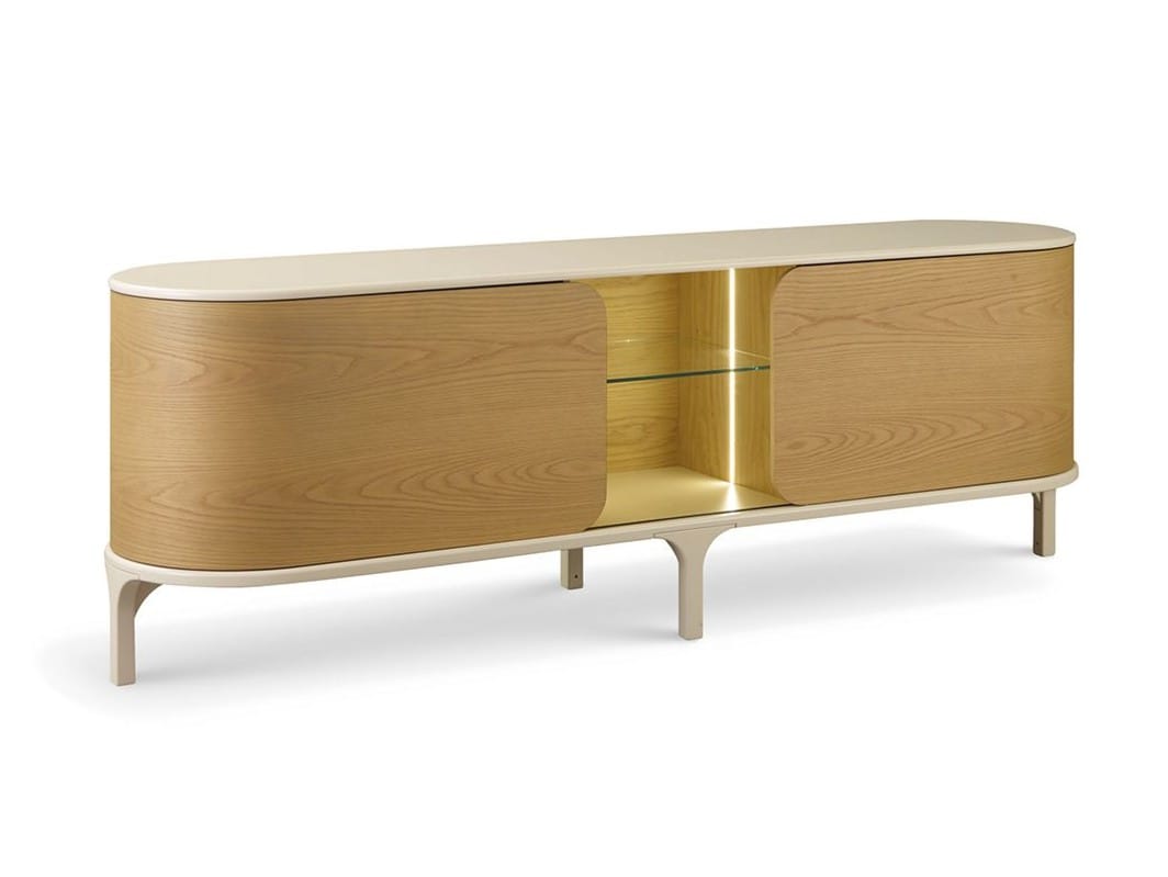 ROLLER Beech sideboard with doors By Roche Bobois | design Toni Grilo
