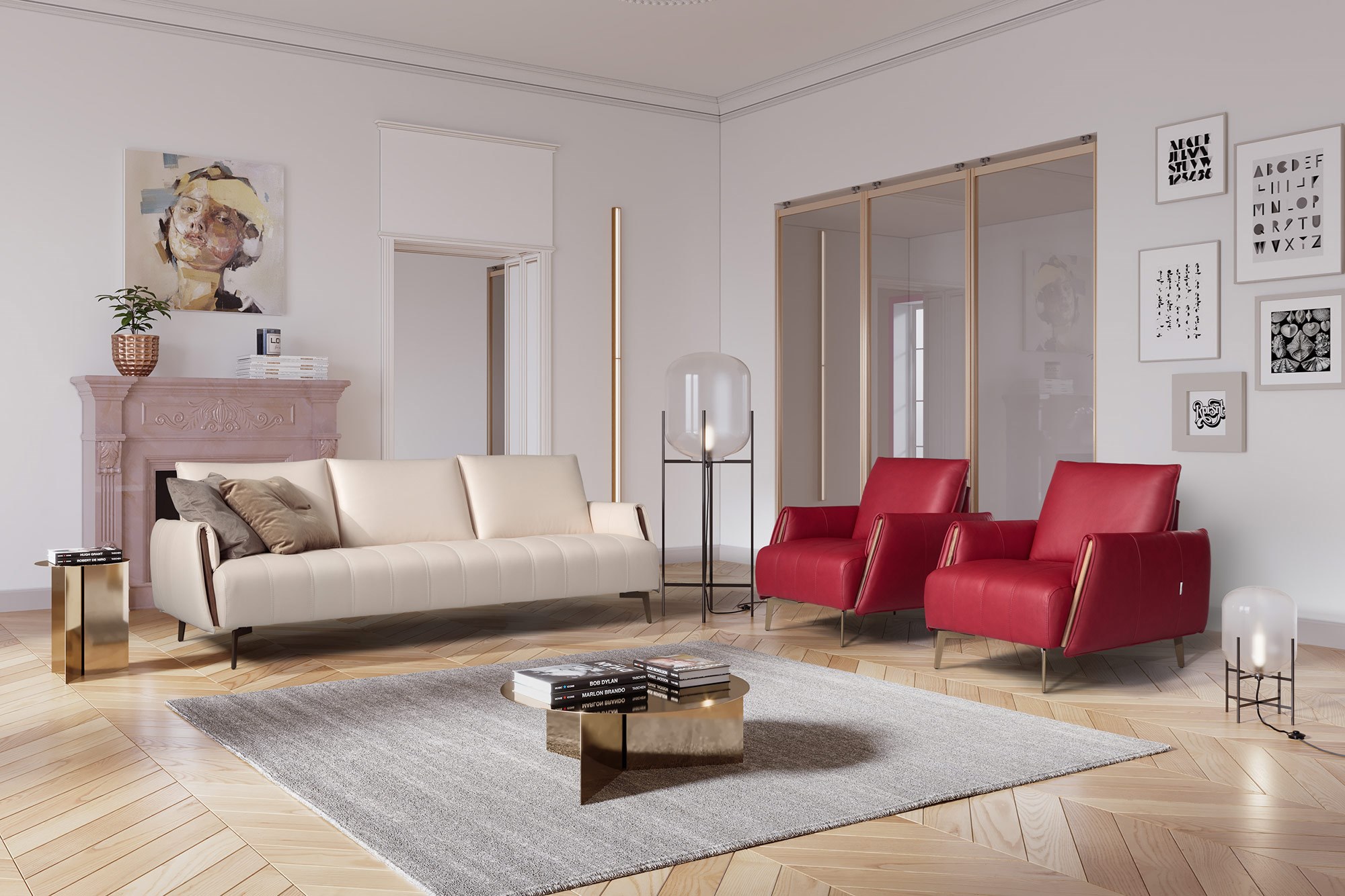 ROMANCE | Leather sofa 3 seater leather sofa By Marinelli Home | design ...