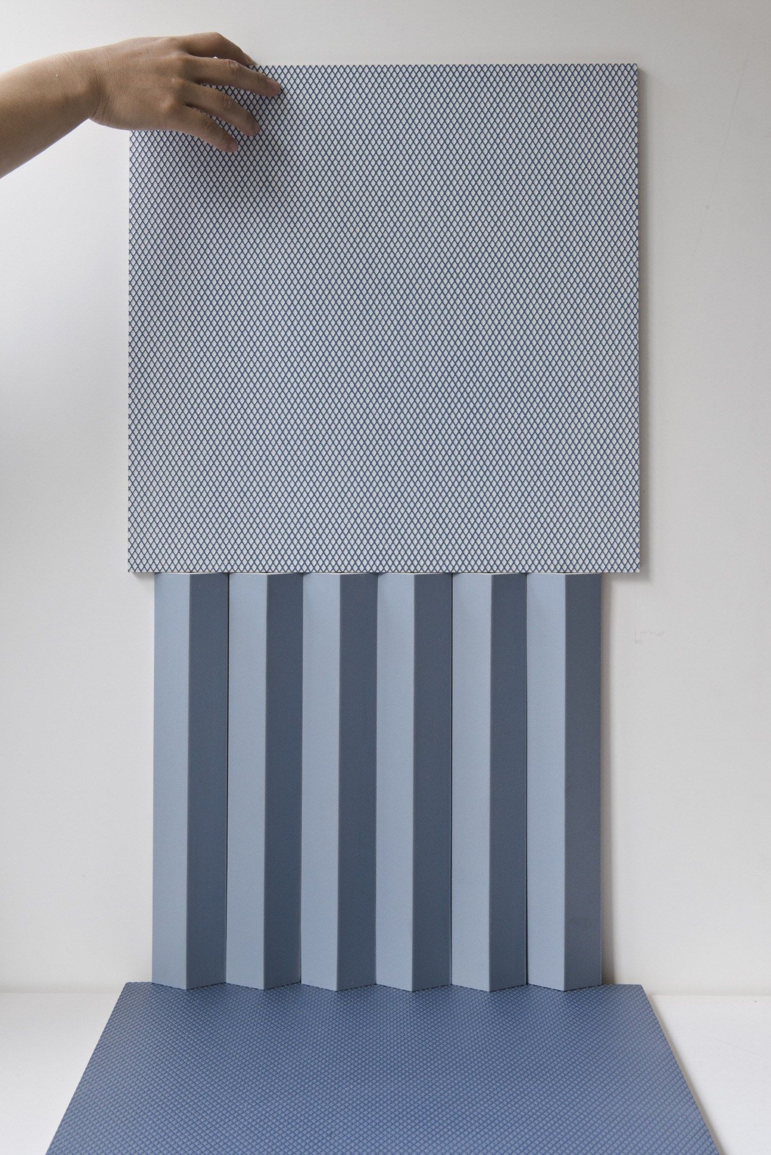 ROMBINI TRIANGLE BLU Porcelain stoneware 3D Wall Cladding By Mutina ...