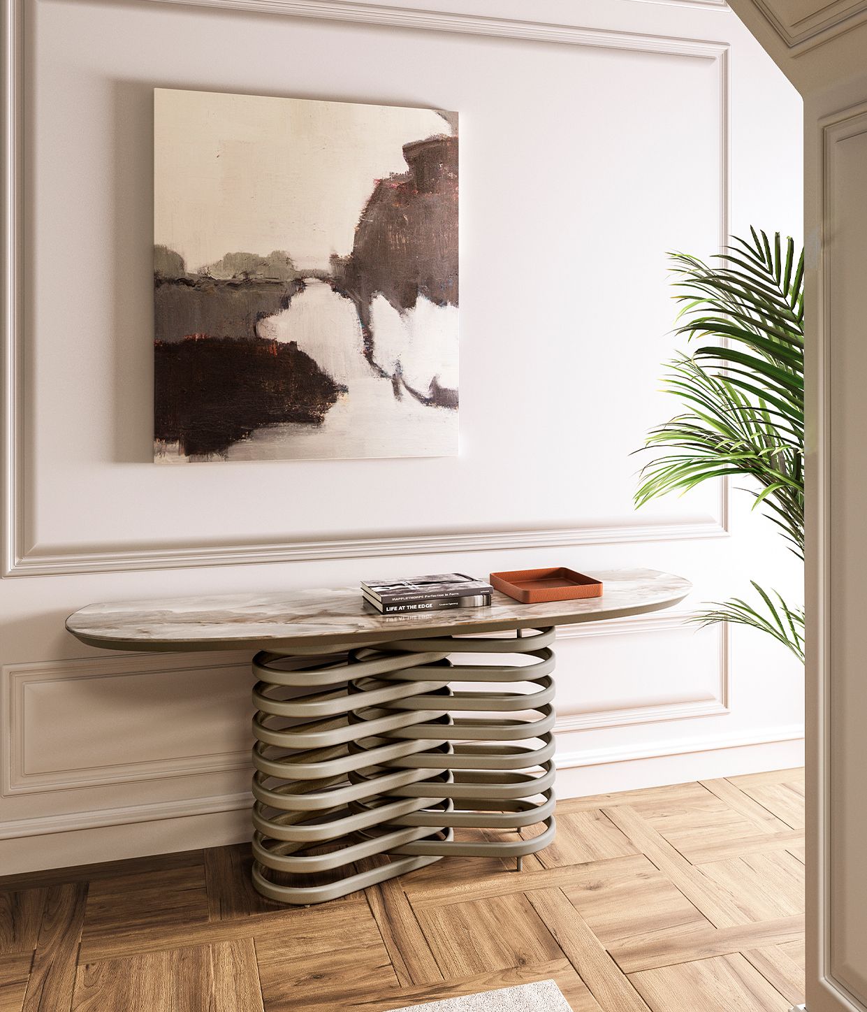ROTOLO Oval ceramic console table By EFORMA | design Moom