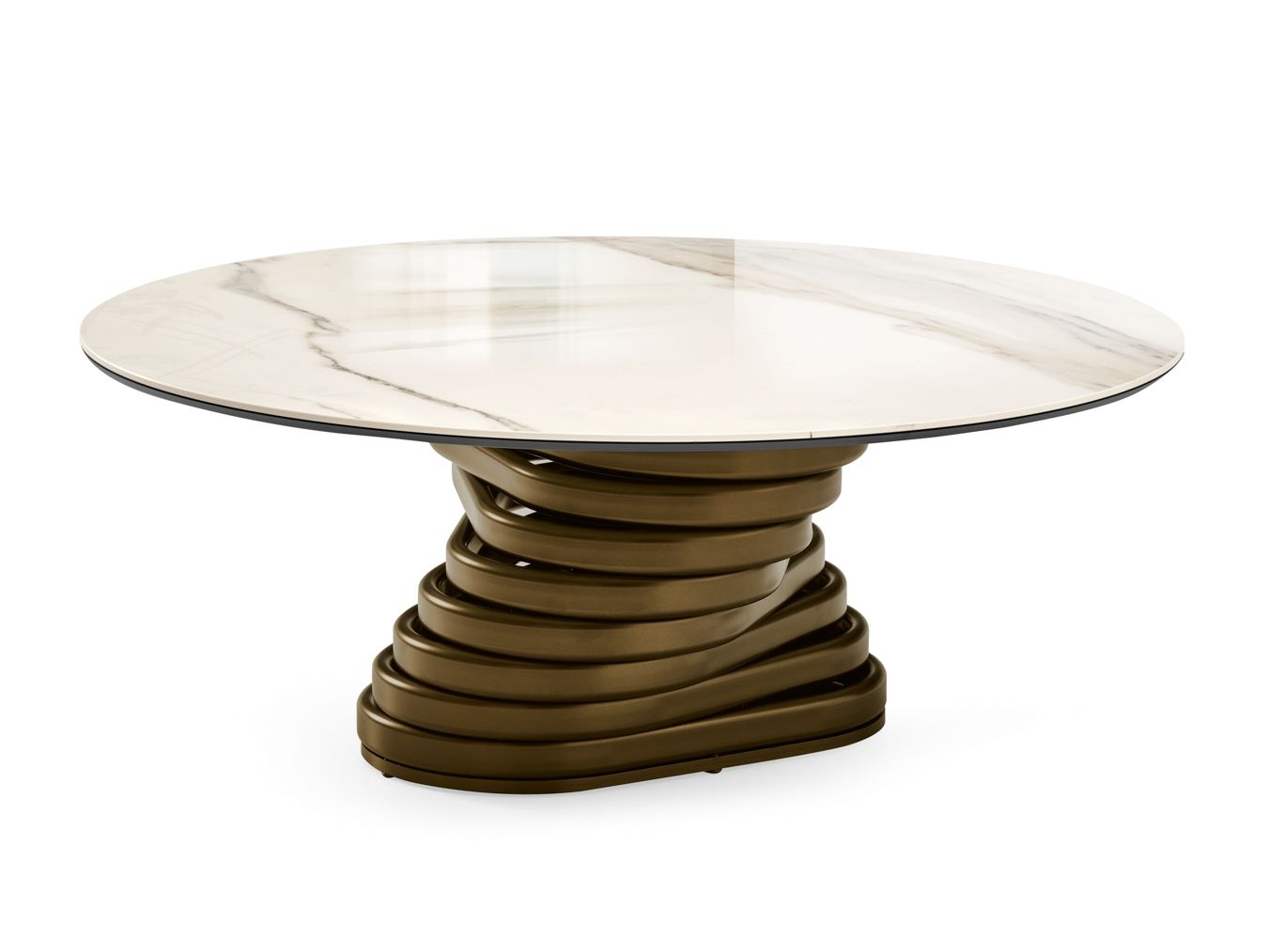 ROTOLO LOW Round ceramic coffee table By EFORMA | design Moom