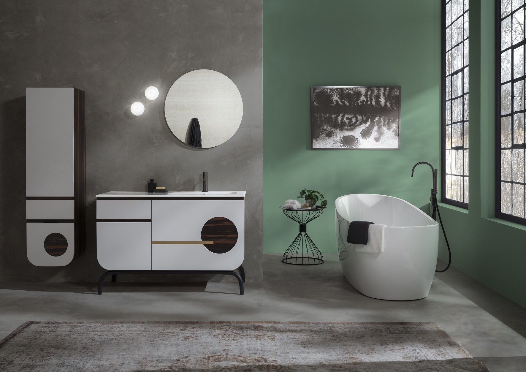ROUND vanity unit By Gaia Mobili