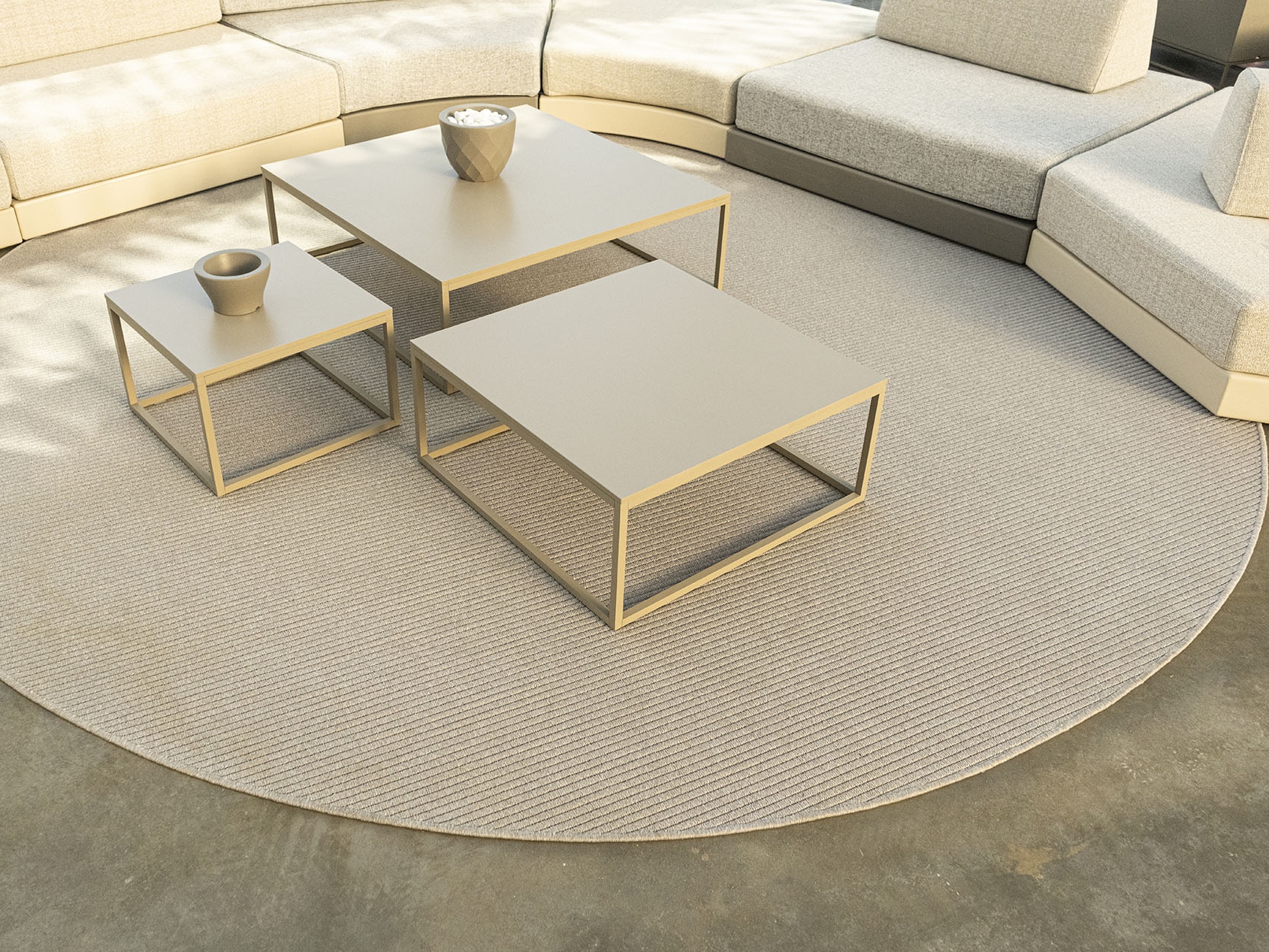 Round rug Round recycled plastic outdoor rugs By VONDOM