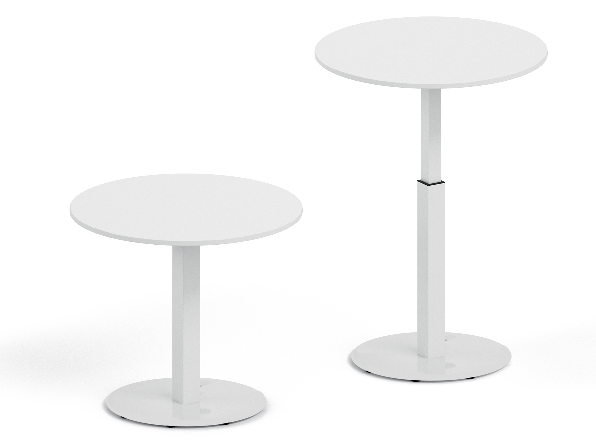 COMPLEMENTS Round height-adjustable metal table By DVO