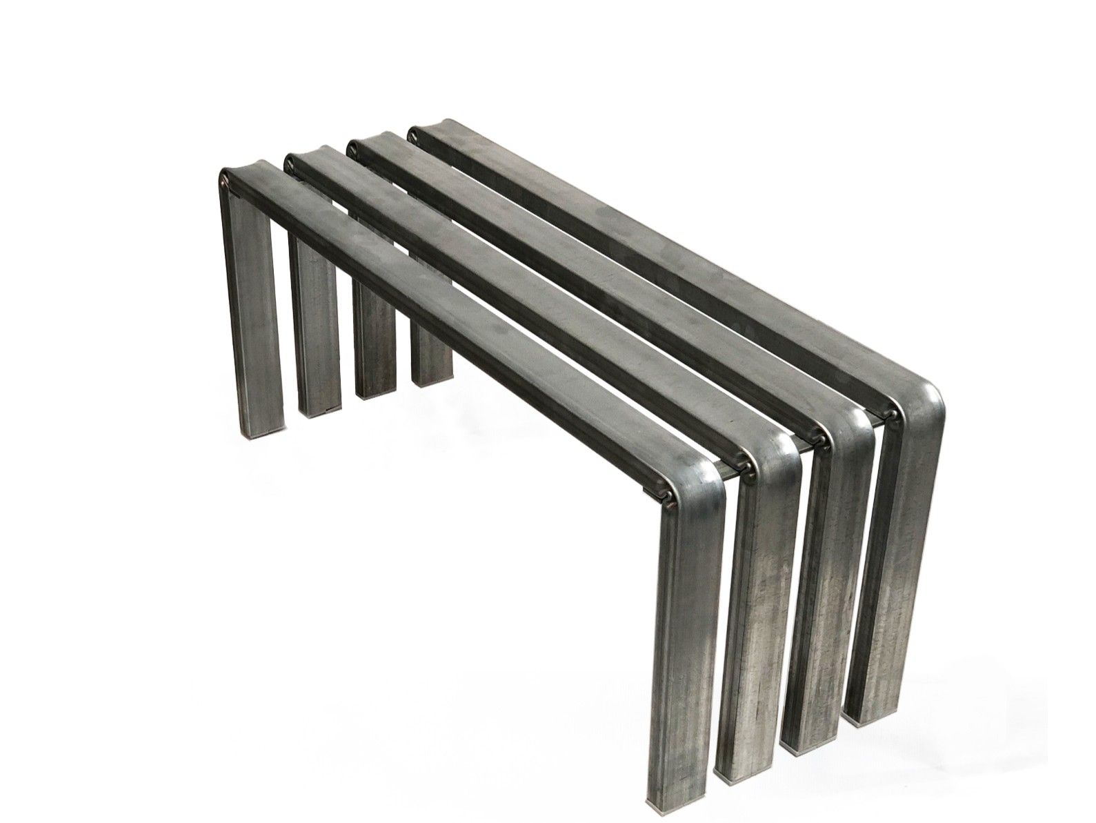 RUNWAY | Galvanized steel bench By Situér