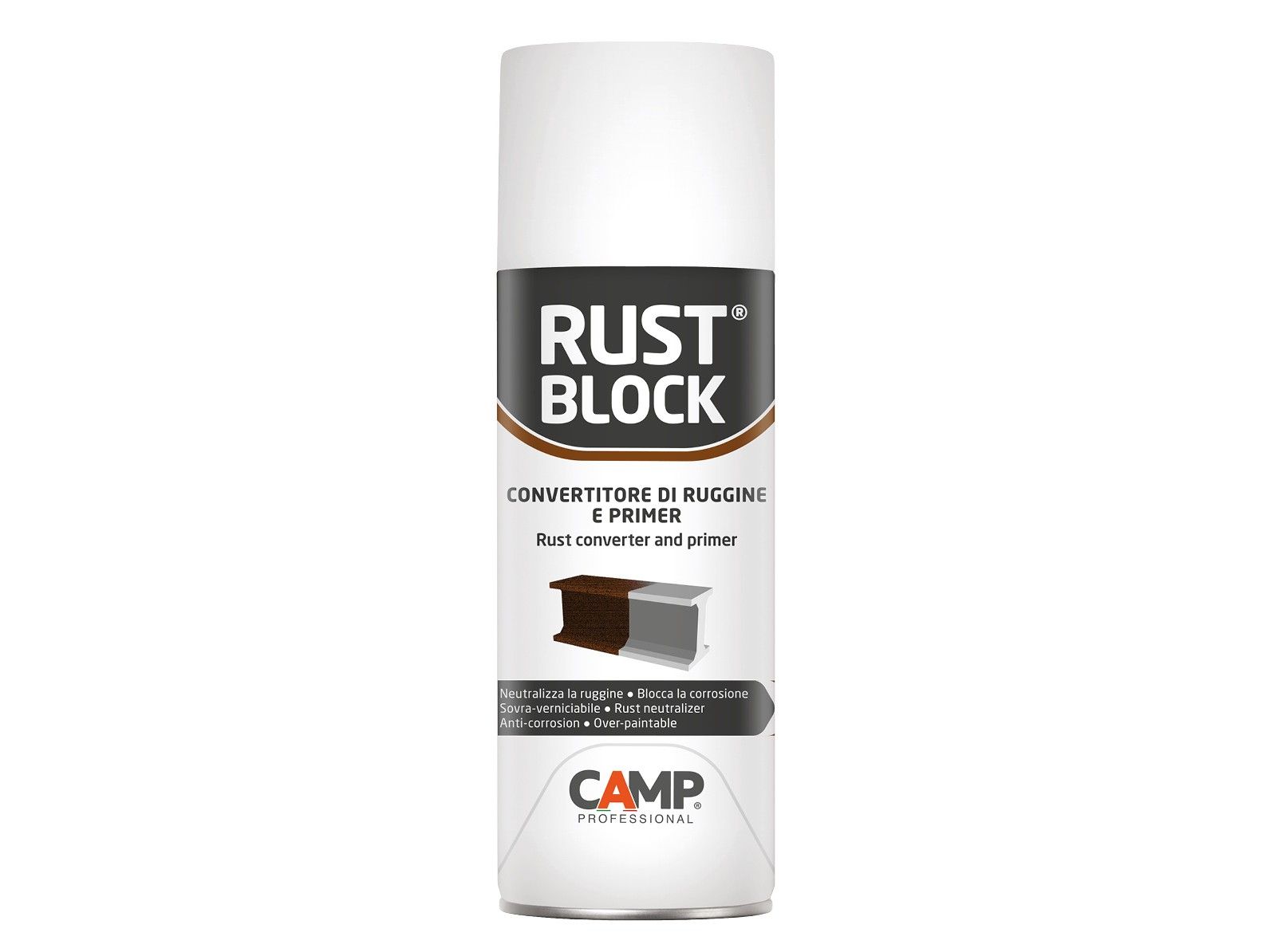 RUST BLOCK ® SPRAY Convertitore di ruggine e primer By CAMP