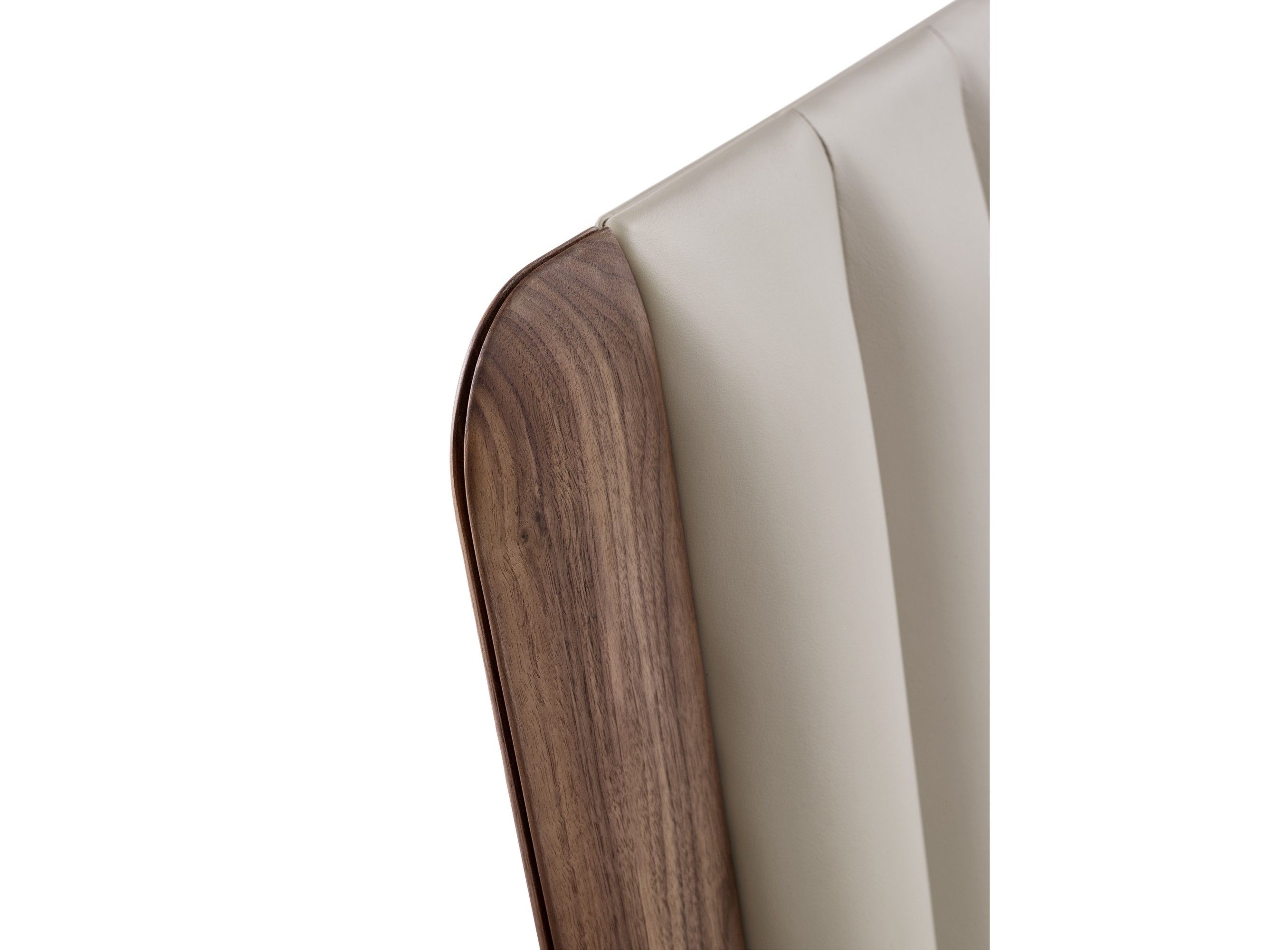 S100 | Double bed Walnut double bed with upholstered headboard By YOMEI ...