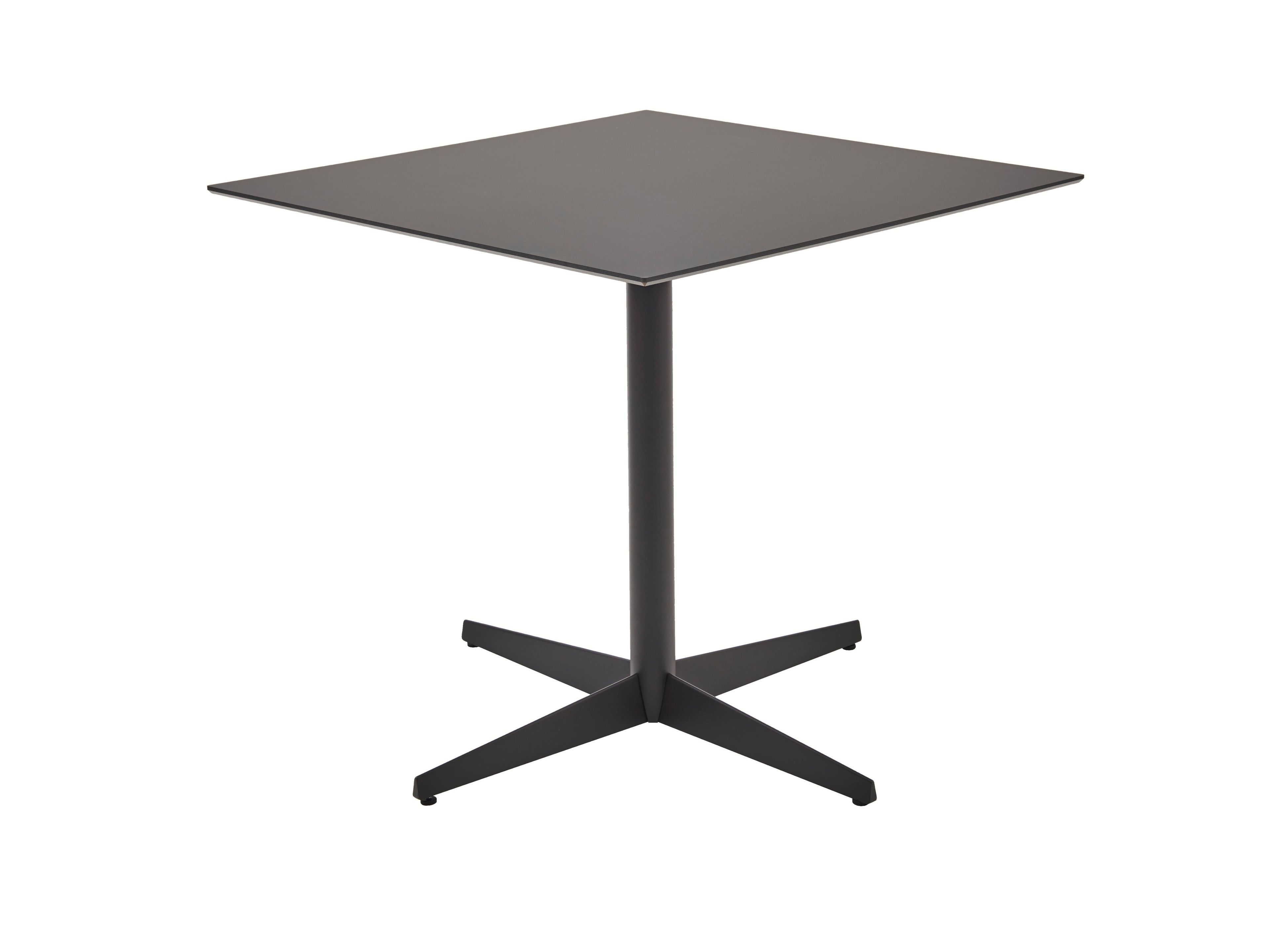 Square HPL table with 4-star base SAMU | Square table By Segis design ...