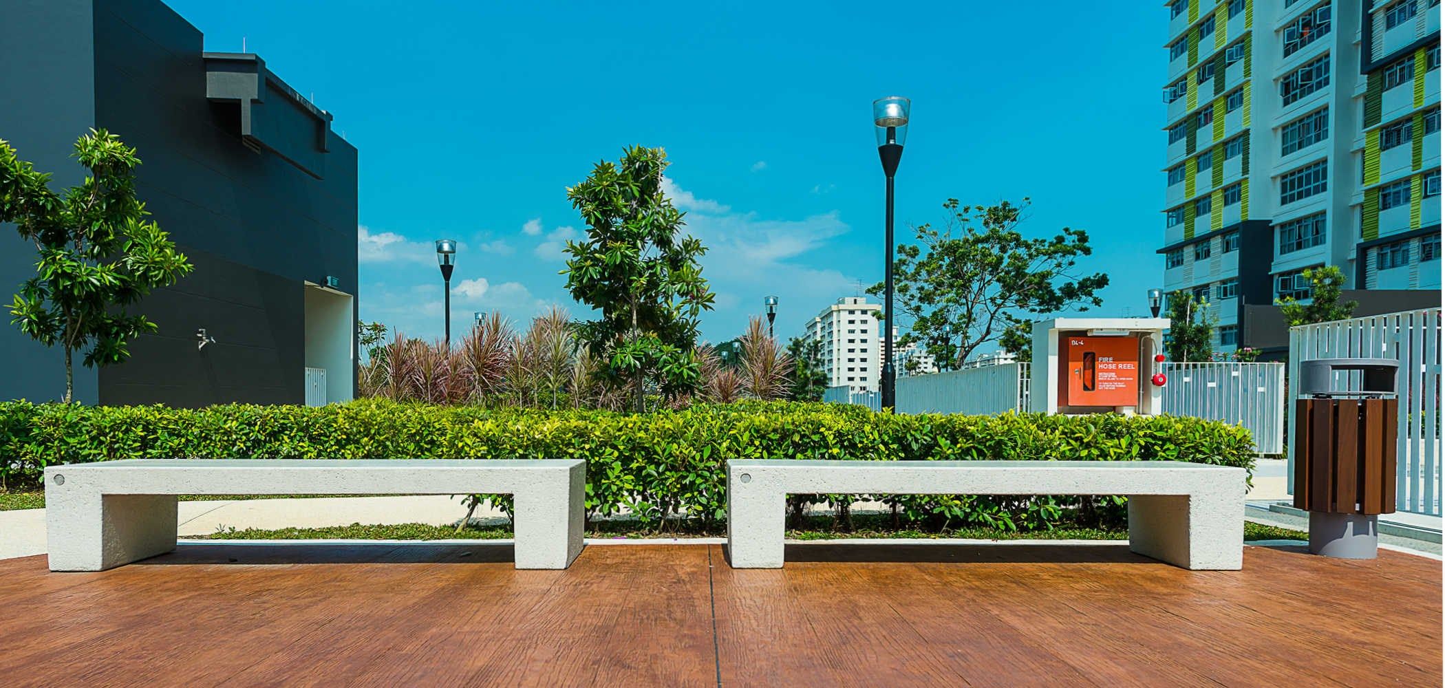 SARAH | Bench Backless reconstructed stone bench By Metalco | design ...