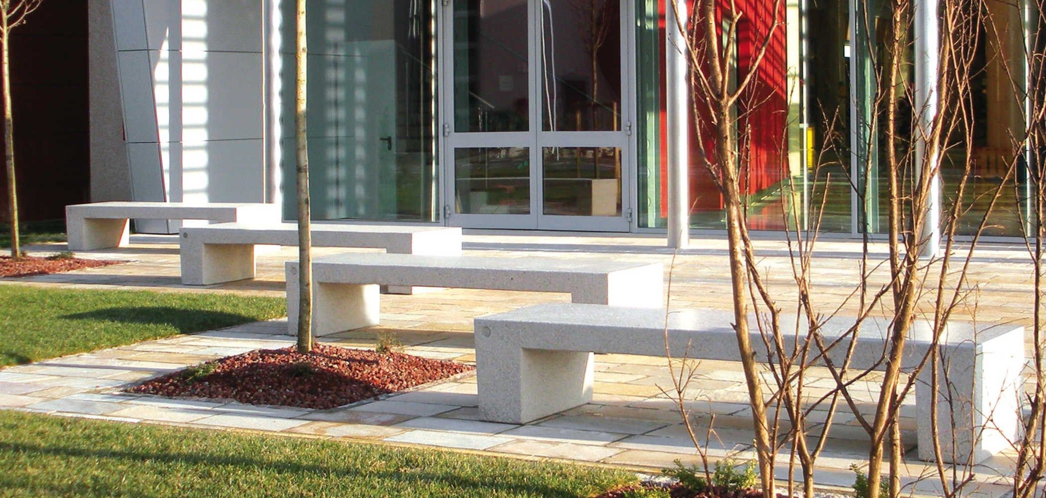 SARAH | Bench Backless reconstructed stone bench By Metalco | design ...