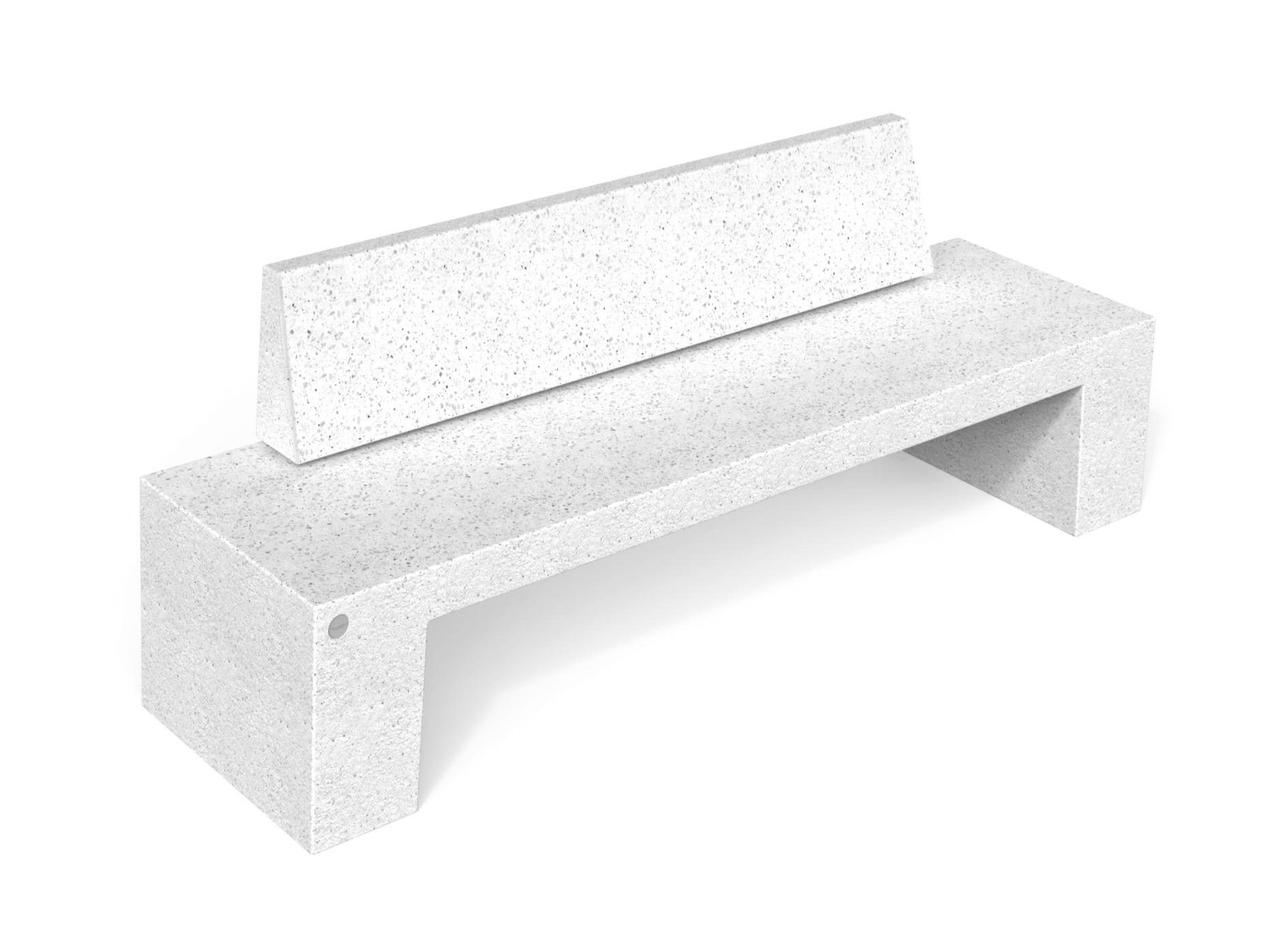 SARAH | Bench with back Reconstructed stone bench with back By Metalco ...