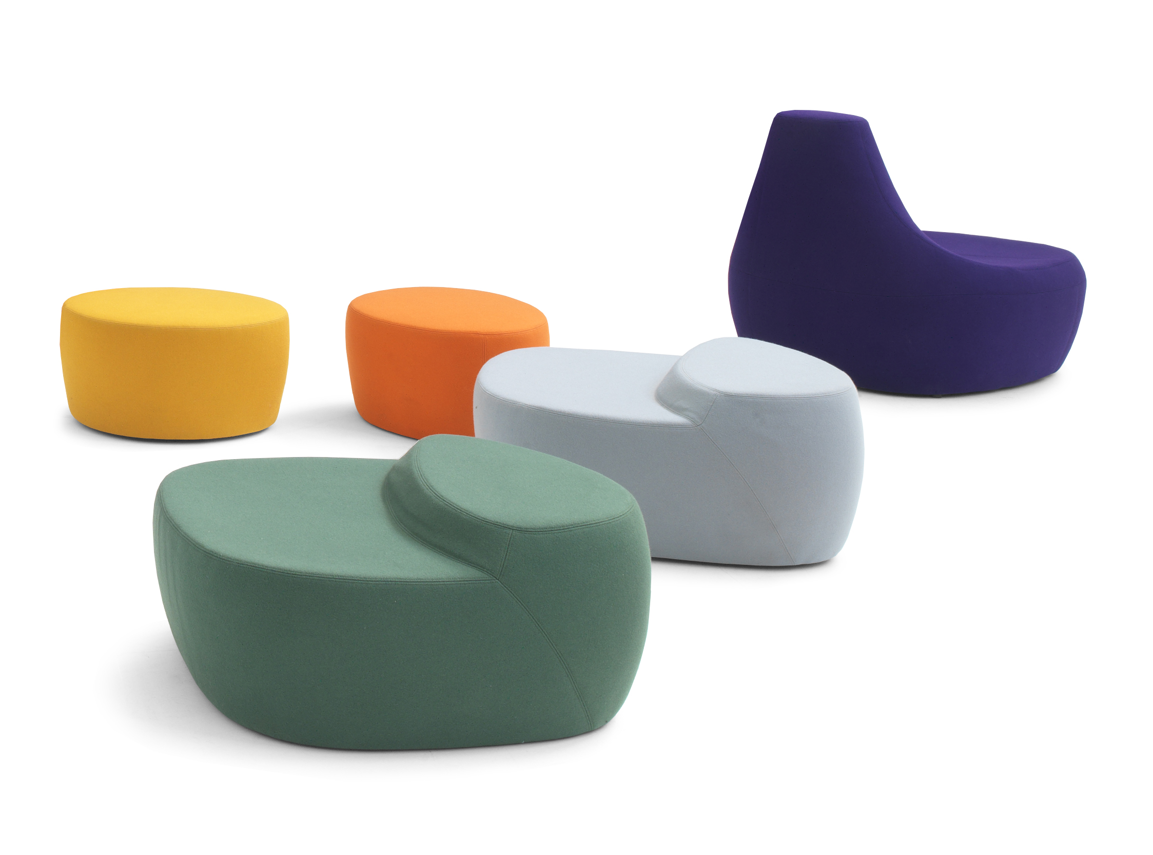 SARUYAMA ISLAND Pouf in tessuto By Moroso | design Toshiyuki Kita