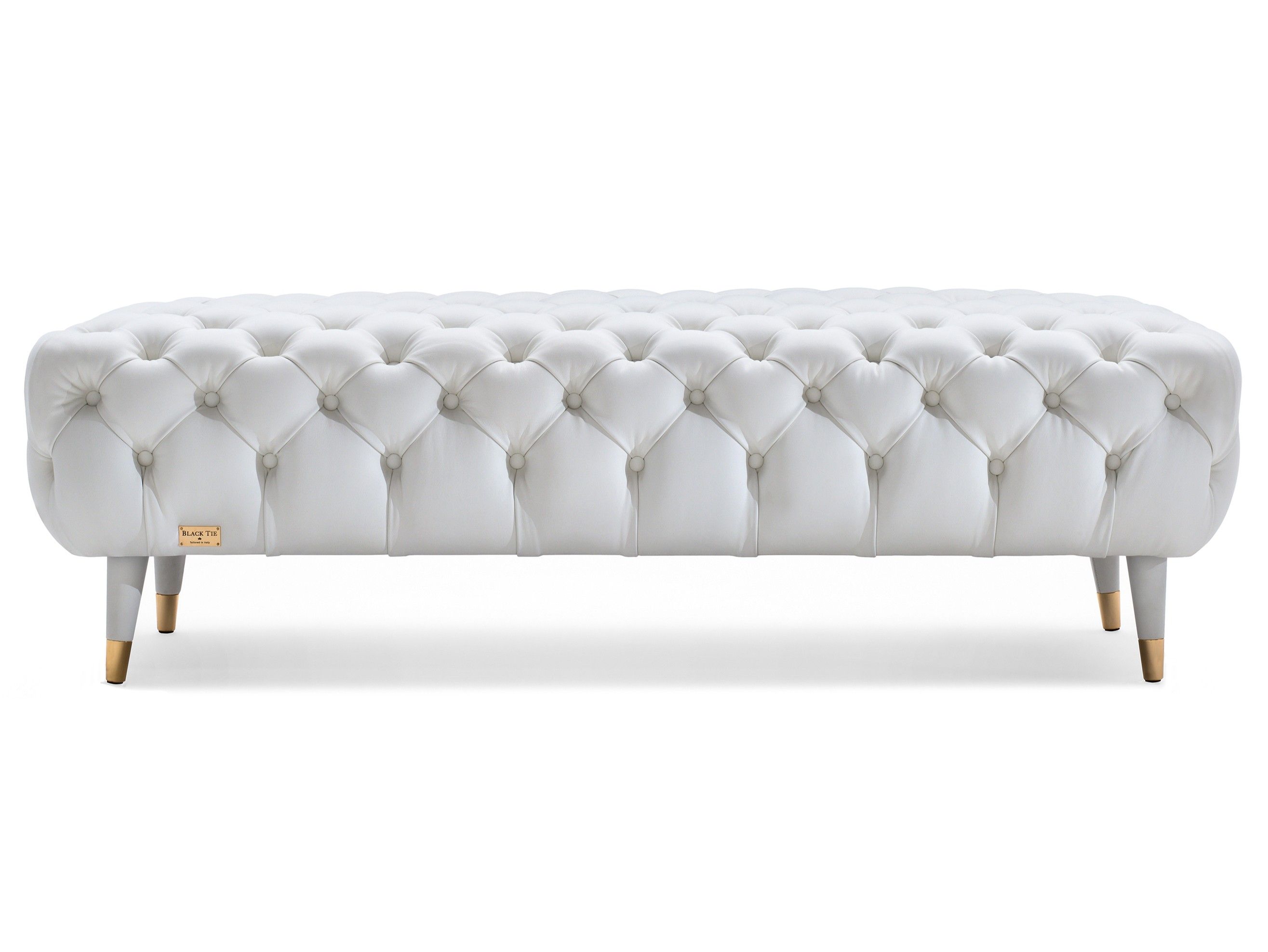 SAVOI Tufted leather bench By Black Tie | design Pier Luigi Frighetto