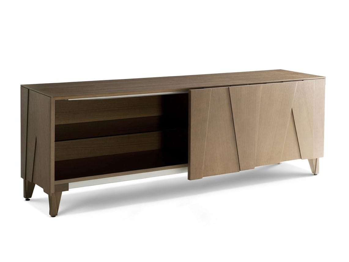 Wooden sideboard with sliding doors SCALA By Roche Bobois design Bina ...