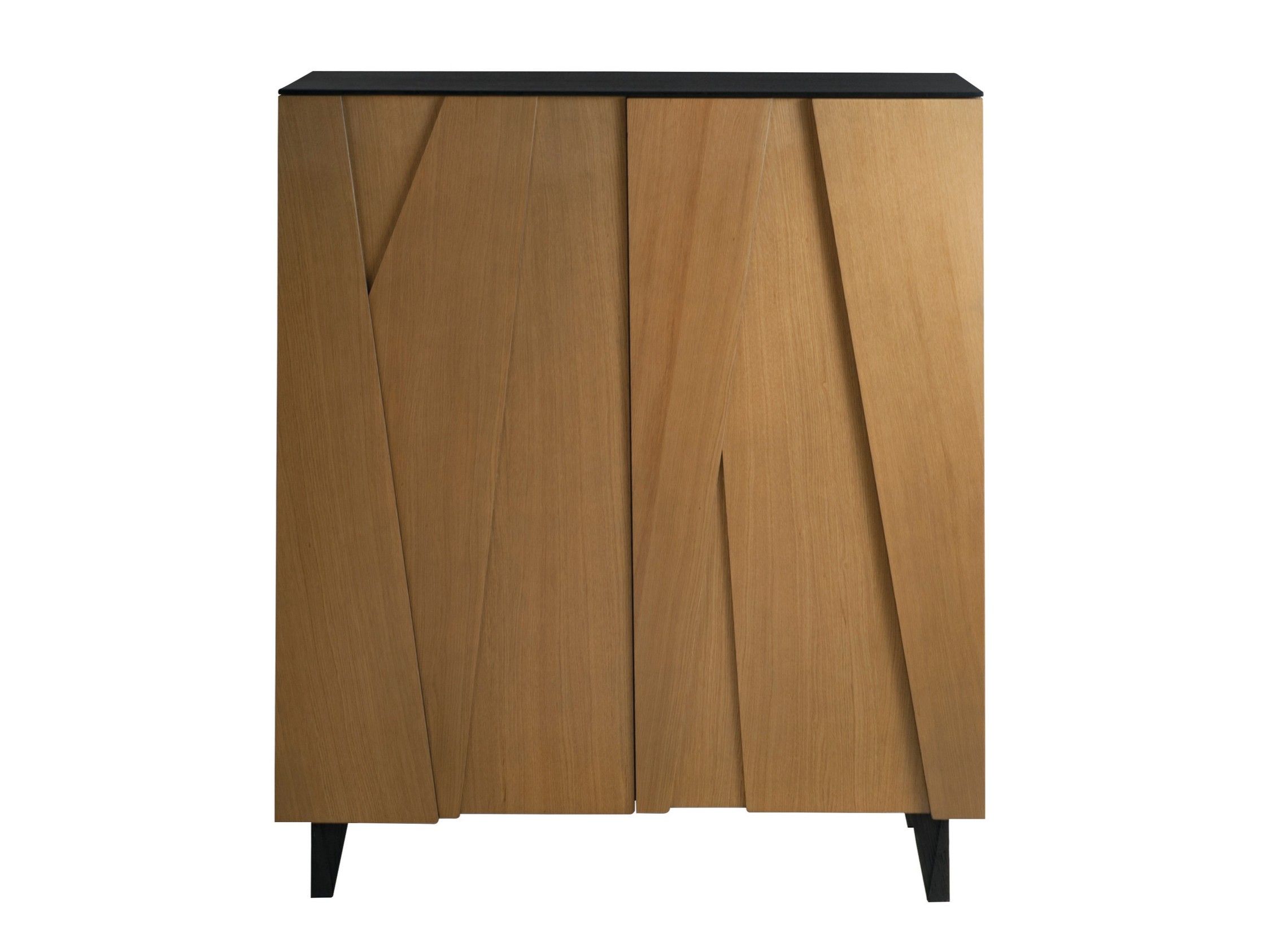Oak highboard with doors SCALA By Roche Bobois design Bina Baitel