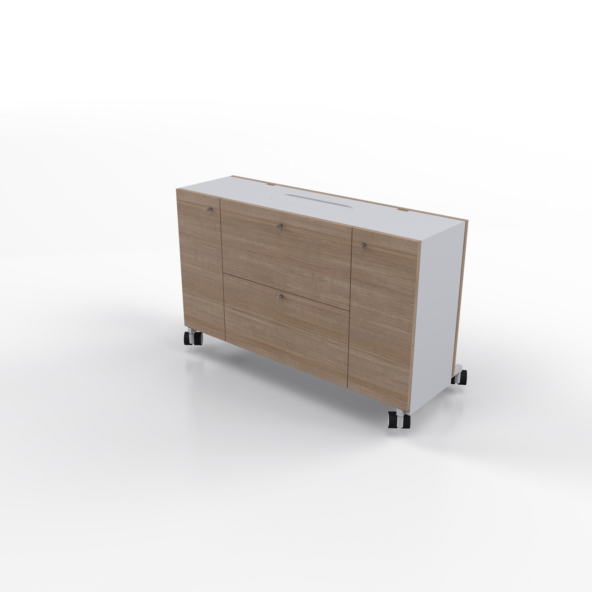 Scrivania rettangolare in legno con ruote SCRIVANIA MOBILE - ESTEL ...