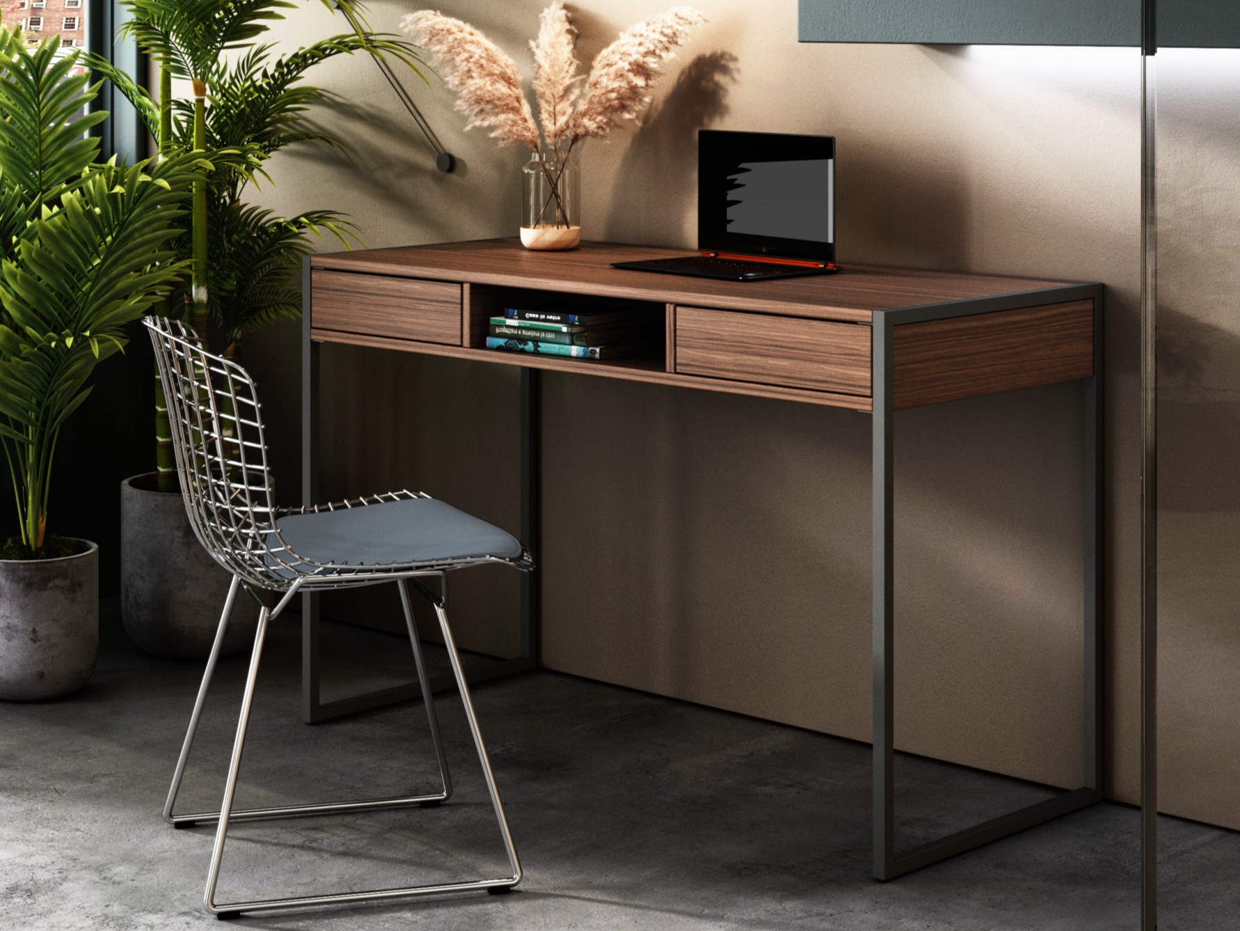Secretary desk Wooden secretary desk with drawers By Styloffice
