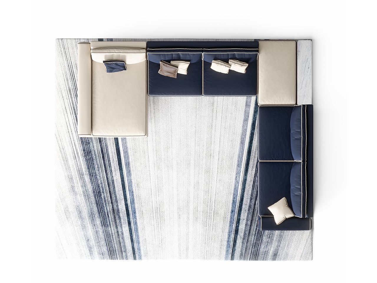 BLUES | Modular sofa Blues Collection By Turri design Giuseppe Viganò