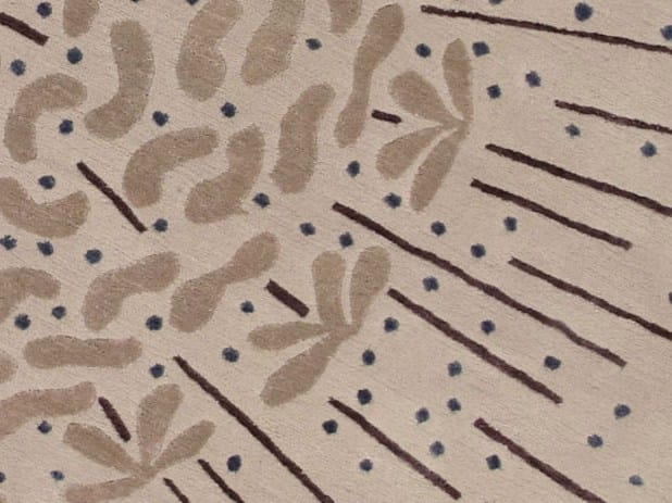 Handmade round rug SEEDHEAD By Deirdre Dyson