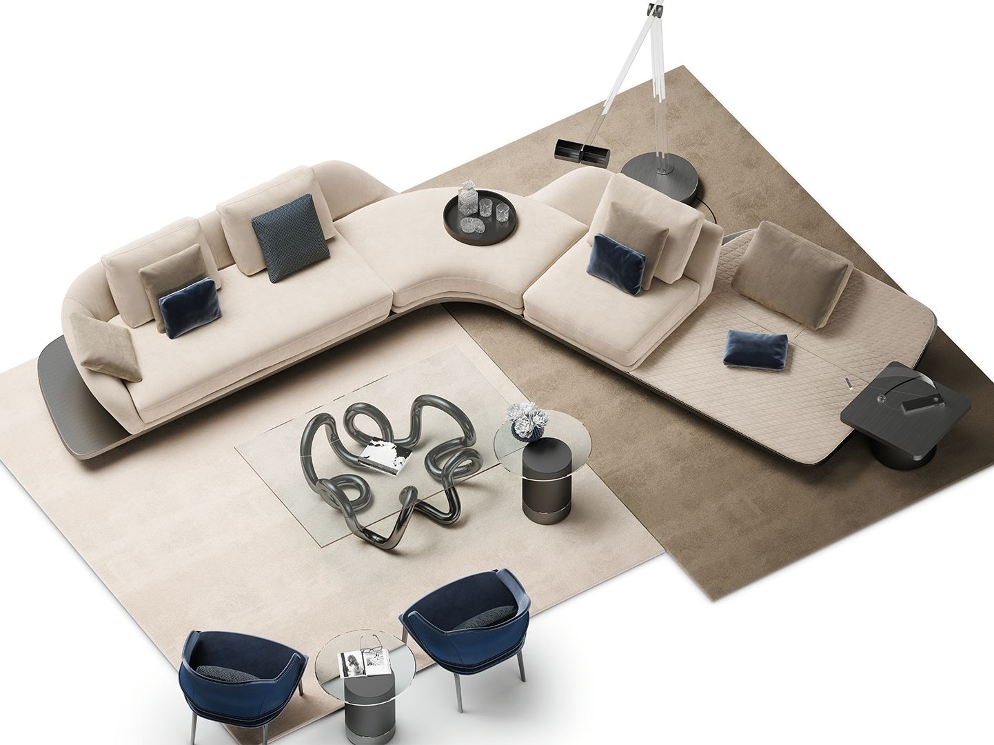 SEGNO | Divano con chaise longue Collezione Pininfarina home design By ...