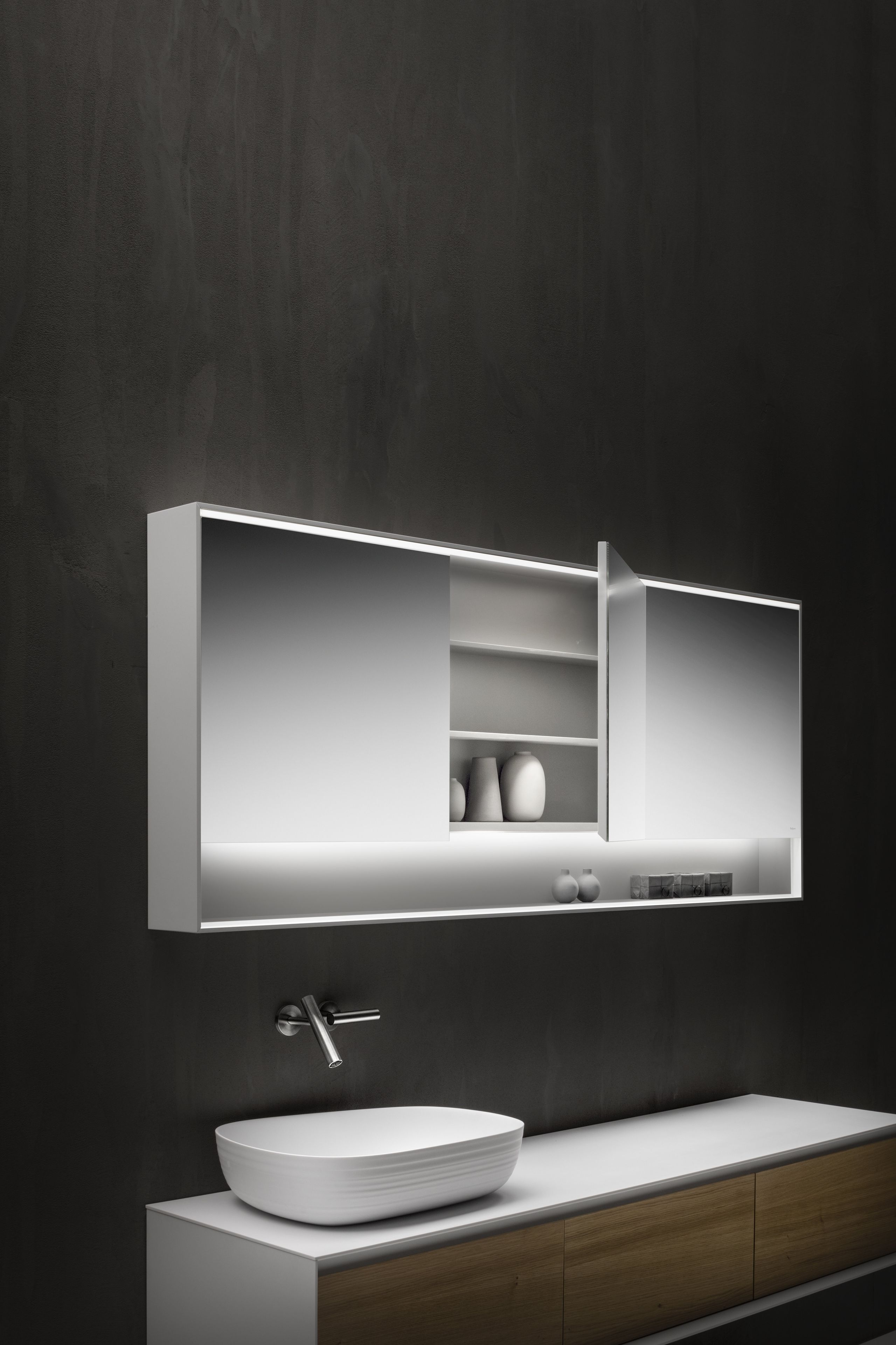SHAPE EVO | Mirror with cabinet Shape Evo Collection By FALPER design ...