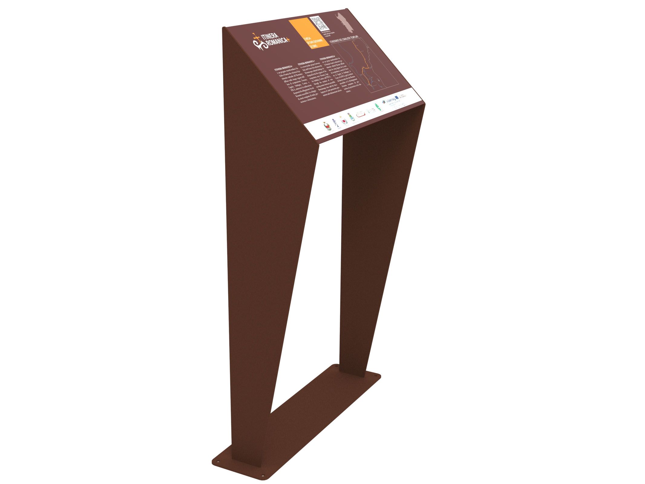 SHARP | Freestanding advertising totem By Lazzari design Marco Boscarino