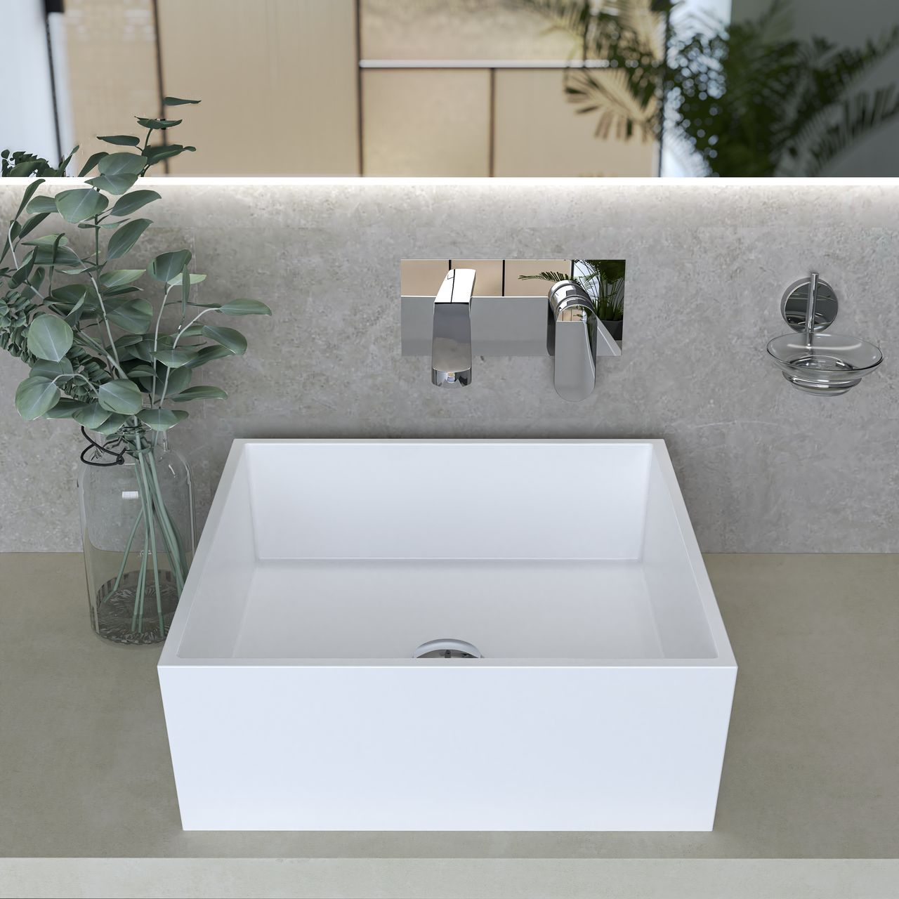 SHARP | Lavabo quadrato By Ercos | Ponsi
