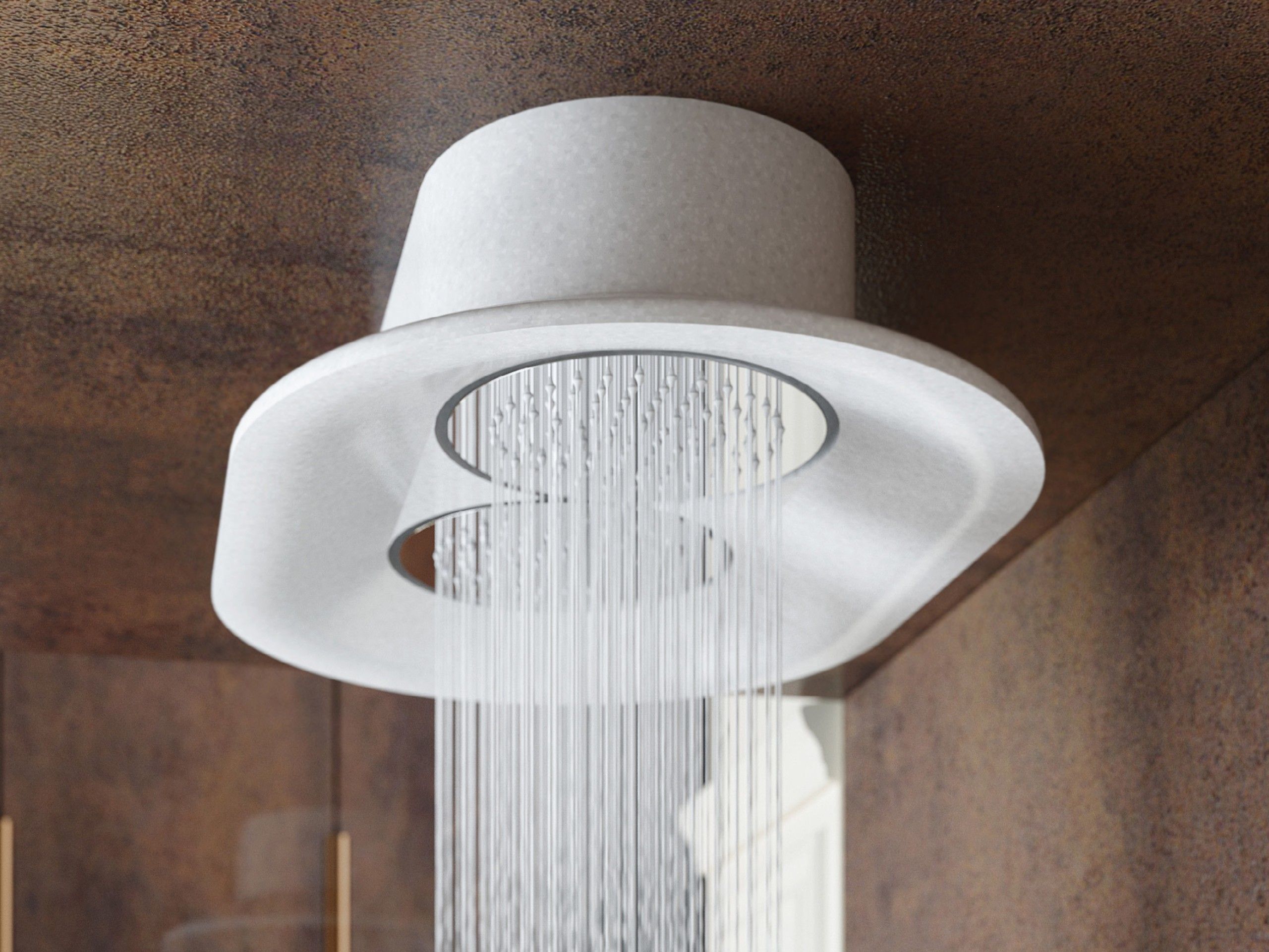 Ceiling mounted round Luxolid® overhead shower SHELL RAIN By Relax ...