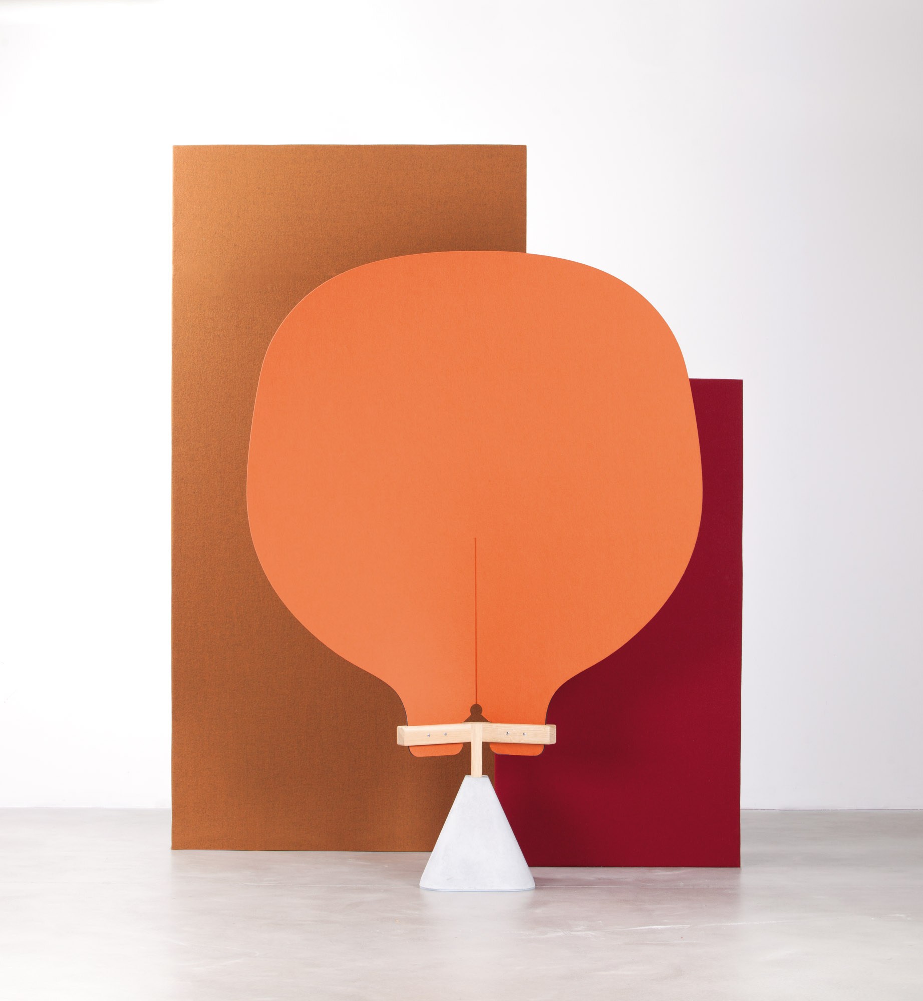 Mobile freestanding felt office screen SHIELD By True Design design ...